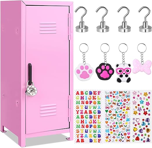 Amazon.com: Easywiny Mini Locker Miniature Storage with Lock and Keys ...