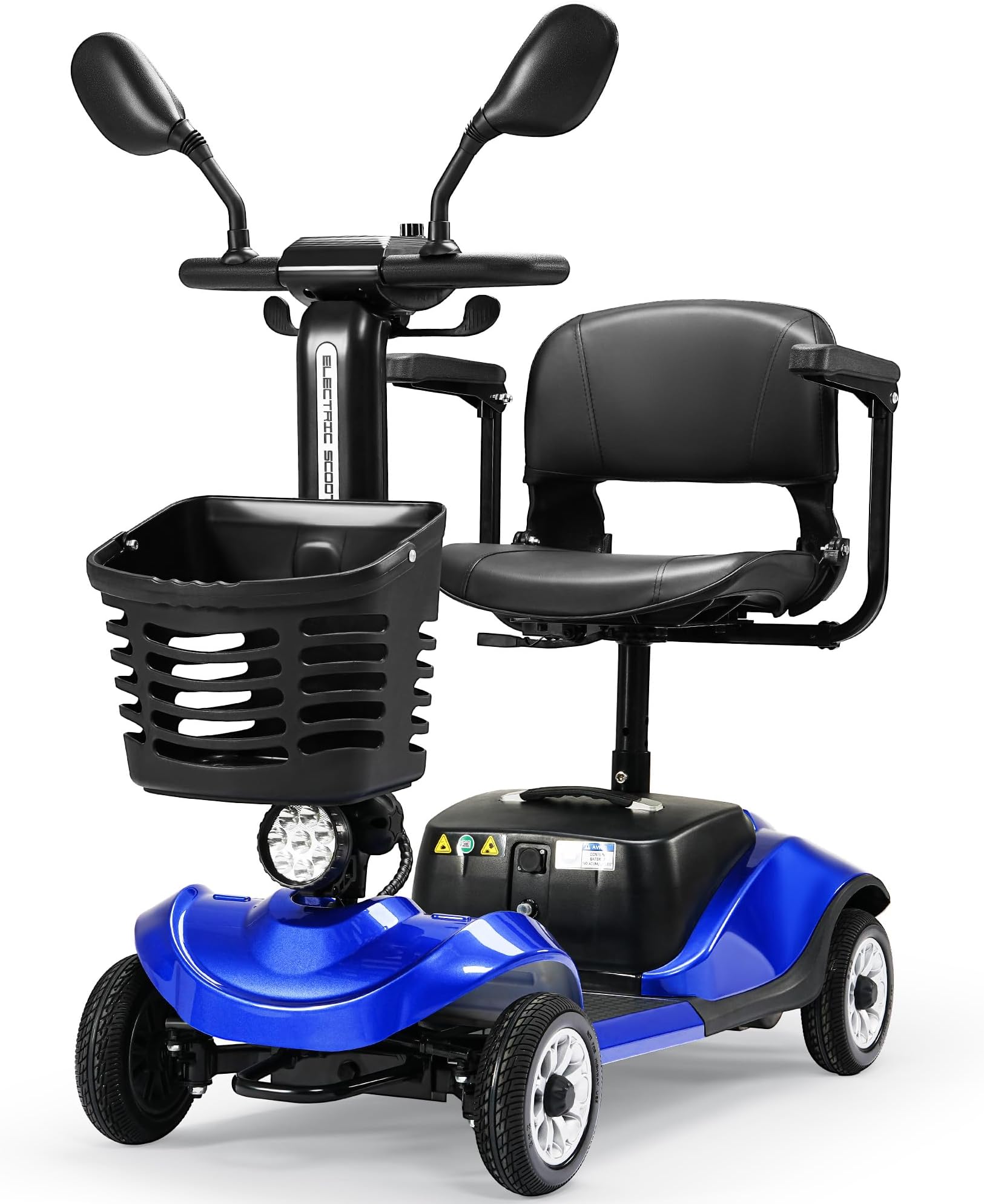Amazon.com: 4 Wheel Battery Powered Mobility Scooter - Compact Heavy ...