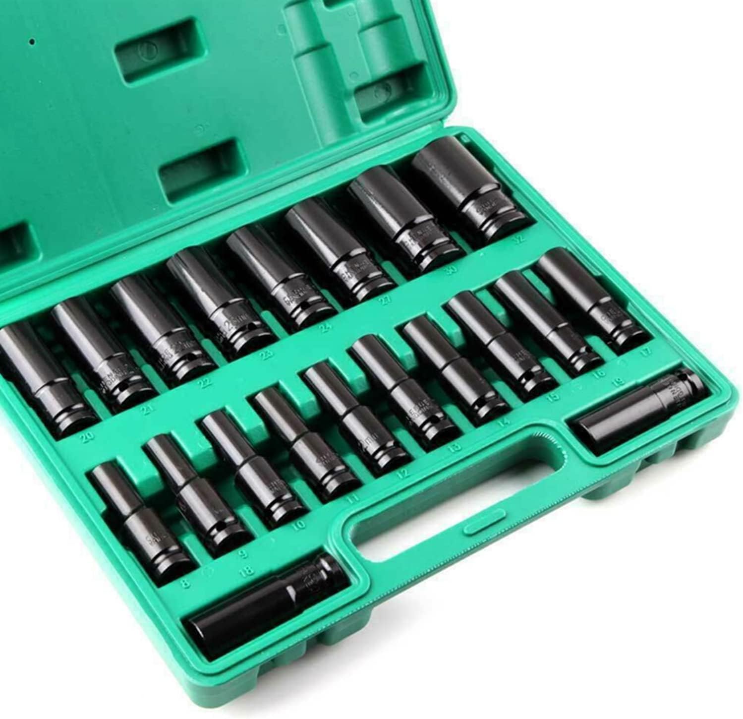 Aserell 20tlg 1/2' Schlagschrauber Nüsse Set, 8-32mm Chrom Vanadium ...