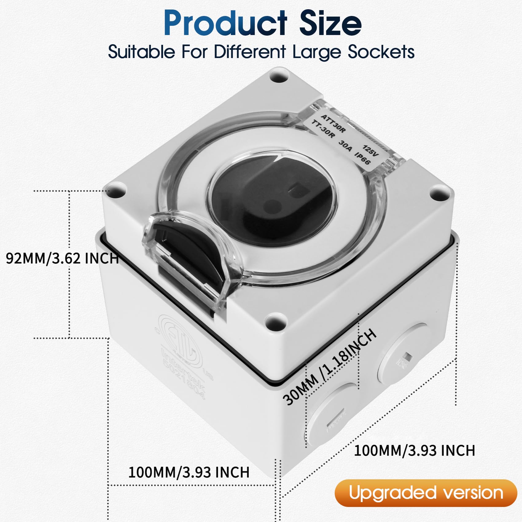 Snapklik.com : XINYIELE 30Amp RV Power Outlet Box,125Volt Outdoor ...