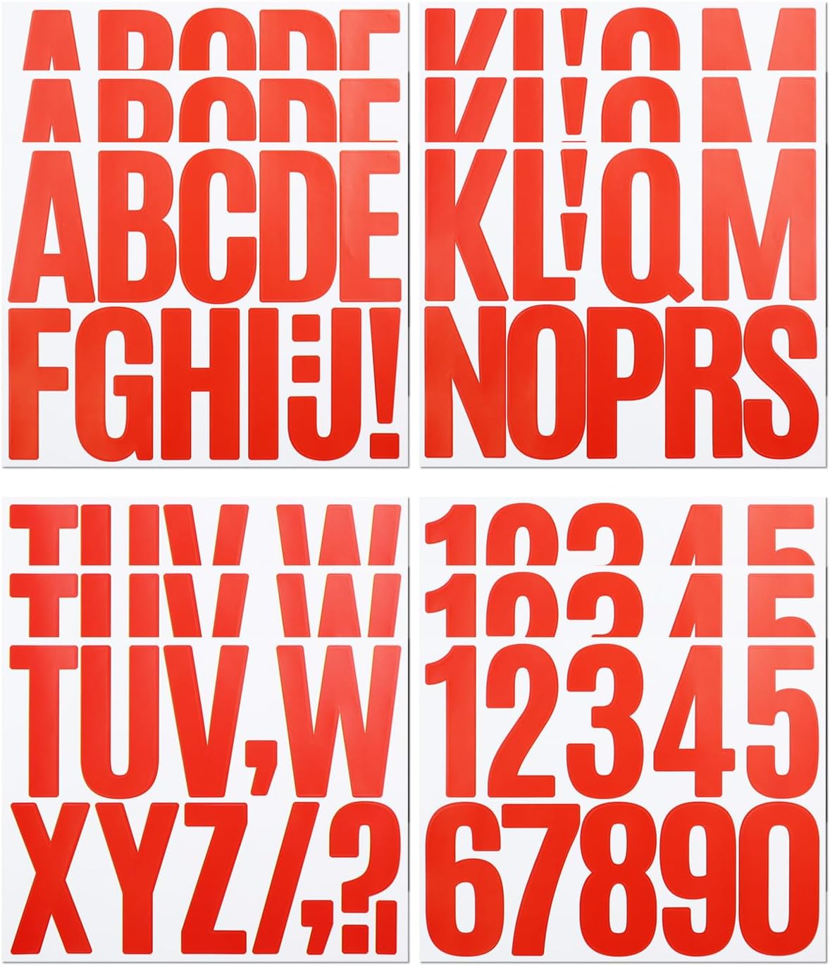 Amazon.com: Red Letter Stickers, 4 Inch Large Alphabet Sticker for Home ...