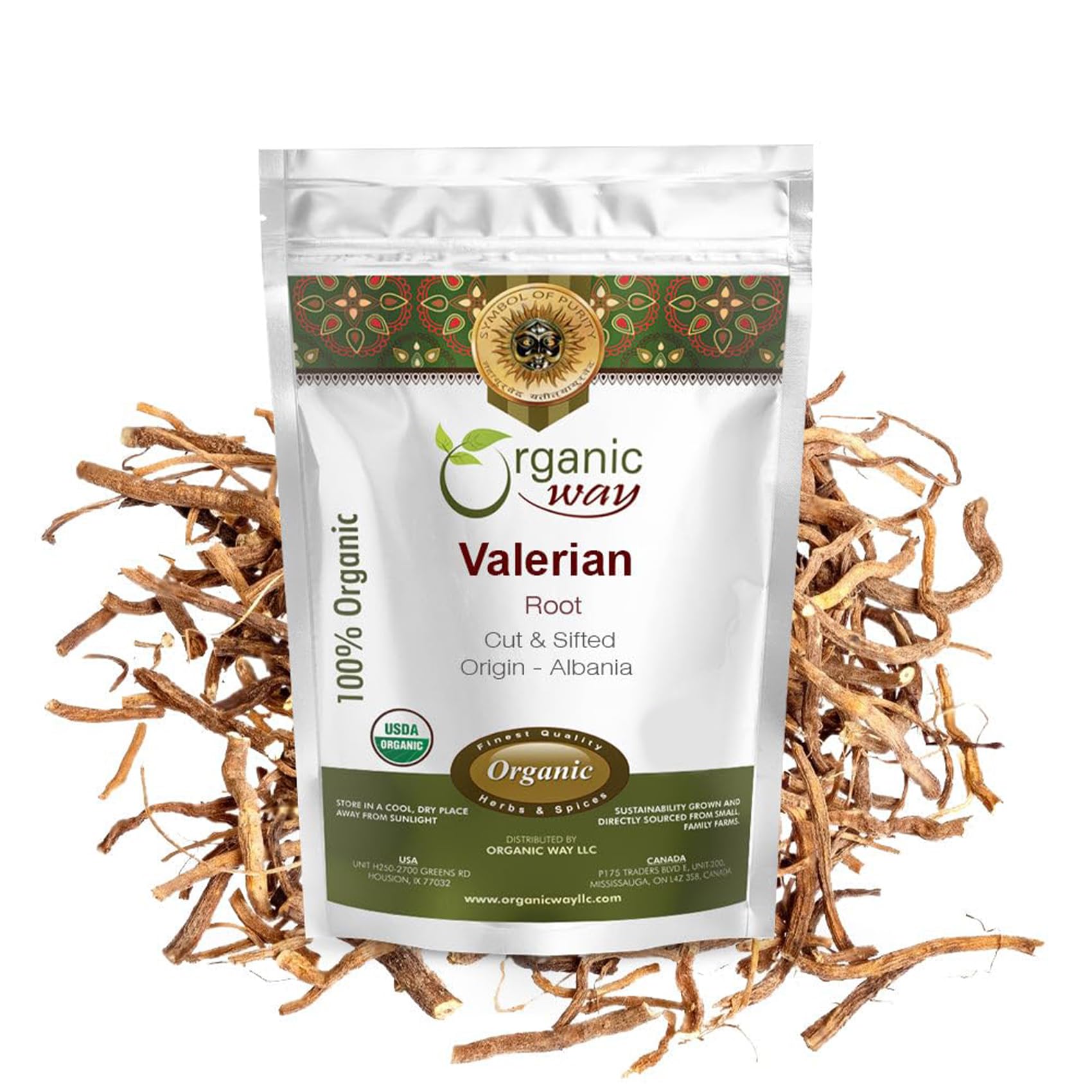 Amazon.com: Organic Way Valerian Root Cut & Sifted (Valeriana ...