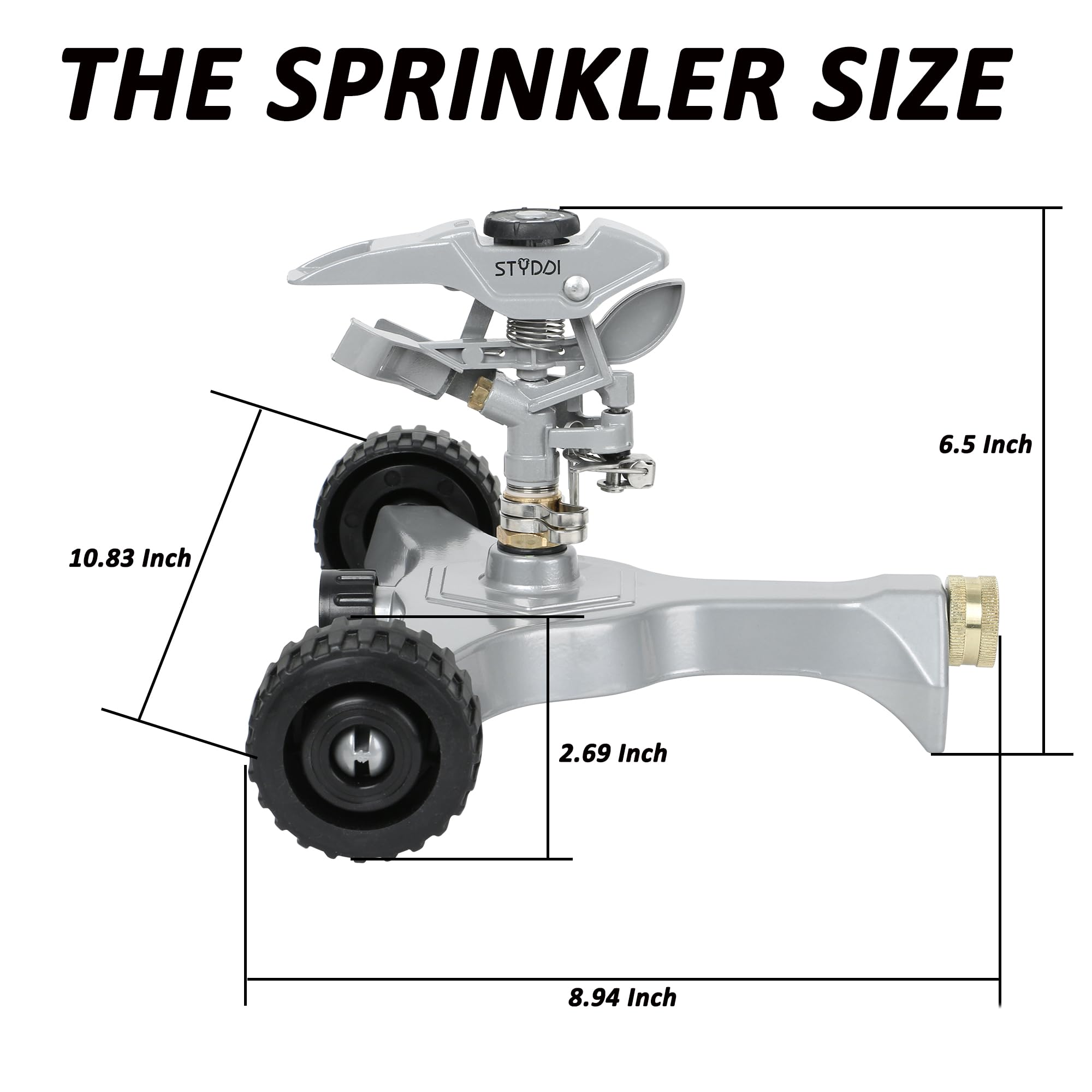 Snapklik.com : Metal Pulsating Sprinkler On in-Series Metal Wheeled ...