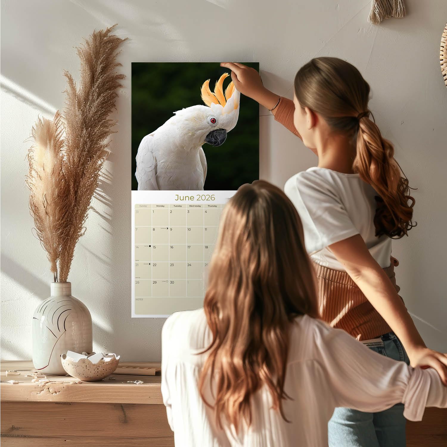 Snapklik.com : 2026 Cockatoos Calendar - 16 Month 12x24 Monthly Wall ...