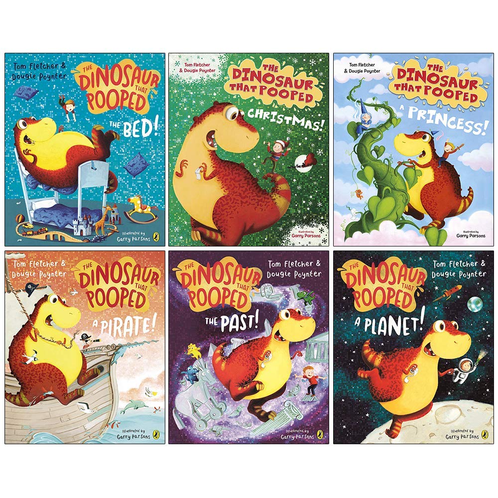 The Dinosaurs That Pooped Collection 6 Books Set by Tom Fletcher ...