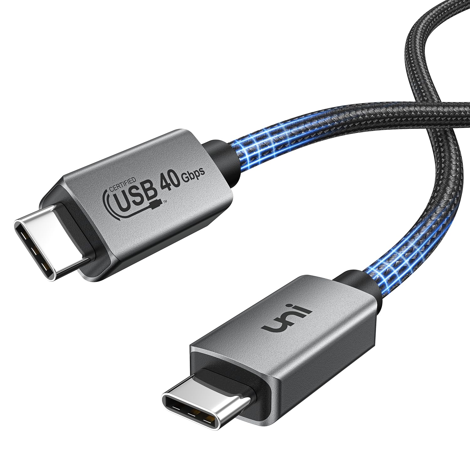 uni USB 4 kablosu, Thunderbolt 3/4 uyumlu, USB-IF sertifikalı 40Gbps ...