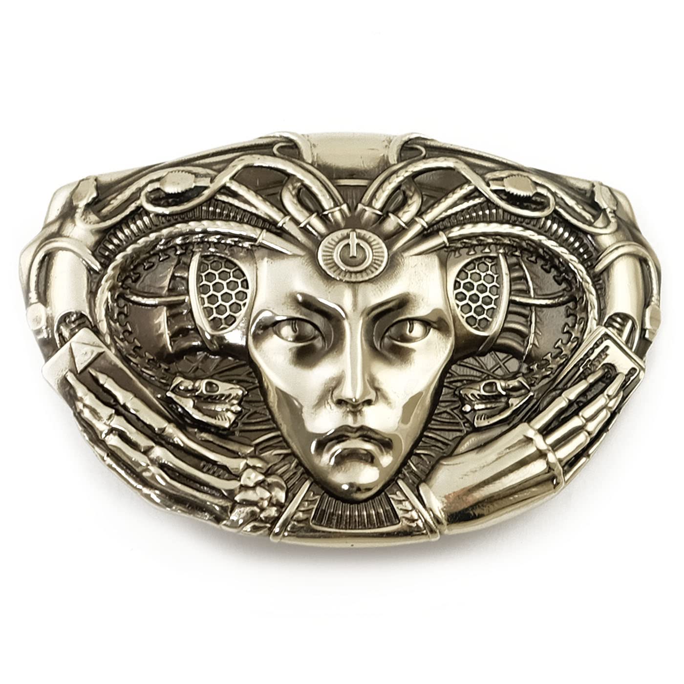 Amazon.com: Medusa Gorgon 2.0 german silver belt buckle, Modern ...