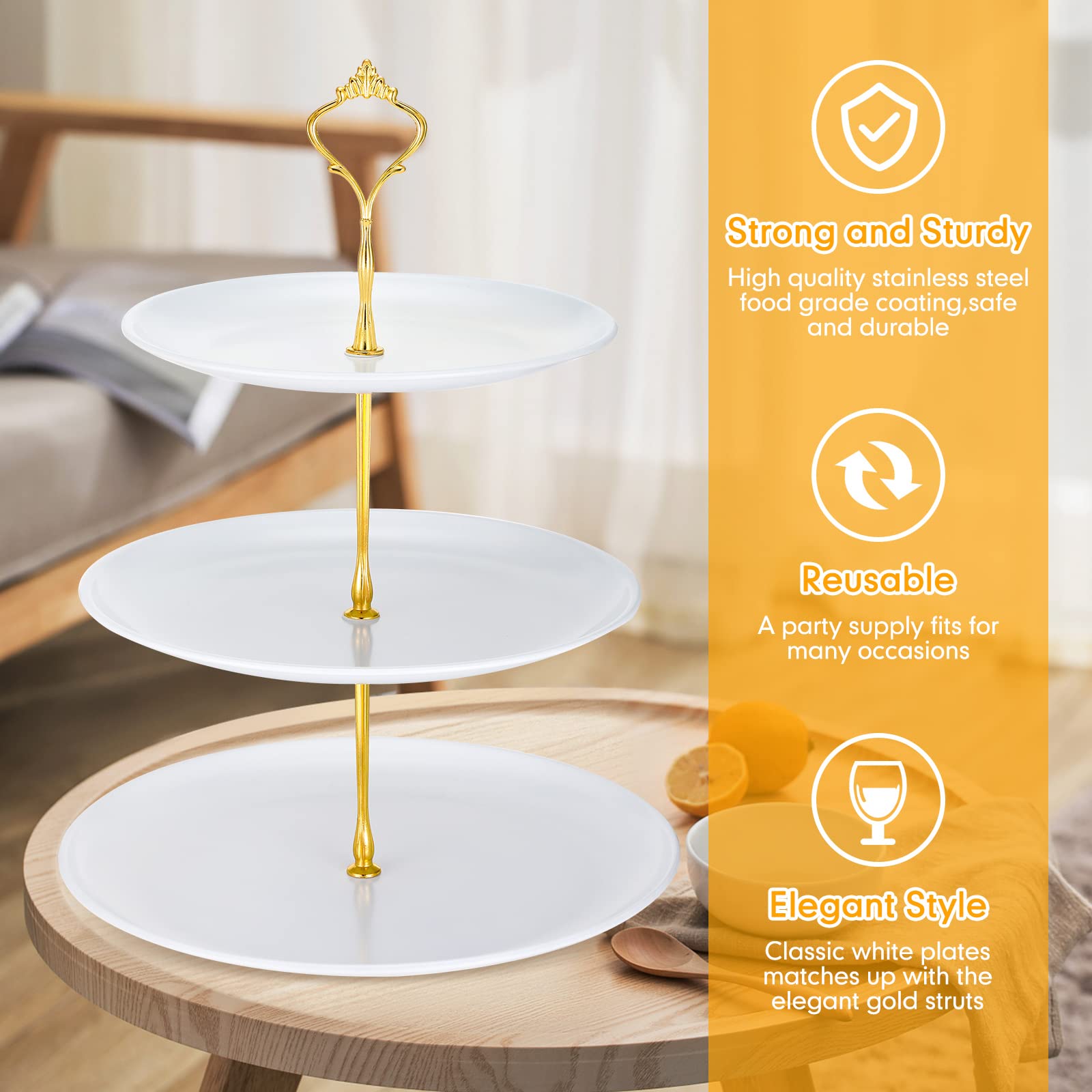 Snapklik.com : Gerrii Set Of 2 Cupcake Display Stands 3 Tier Serving ...