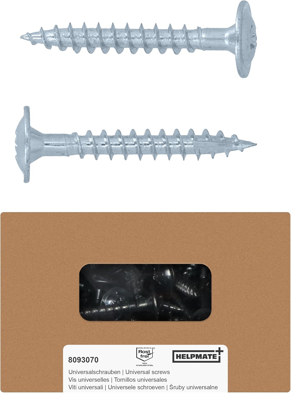 HELPMATE - Pack of 100 4.5 x 32 mm Galvanised Flat Head Wood Screws ...