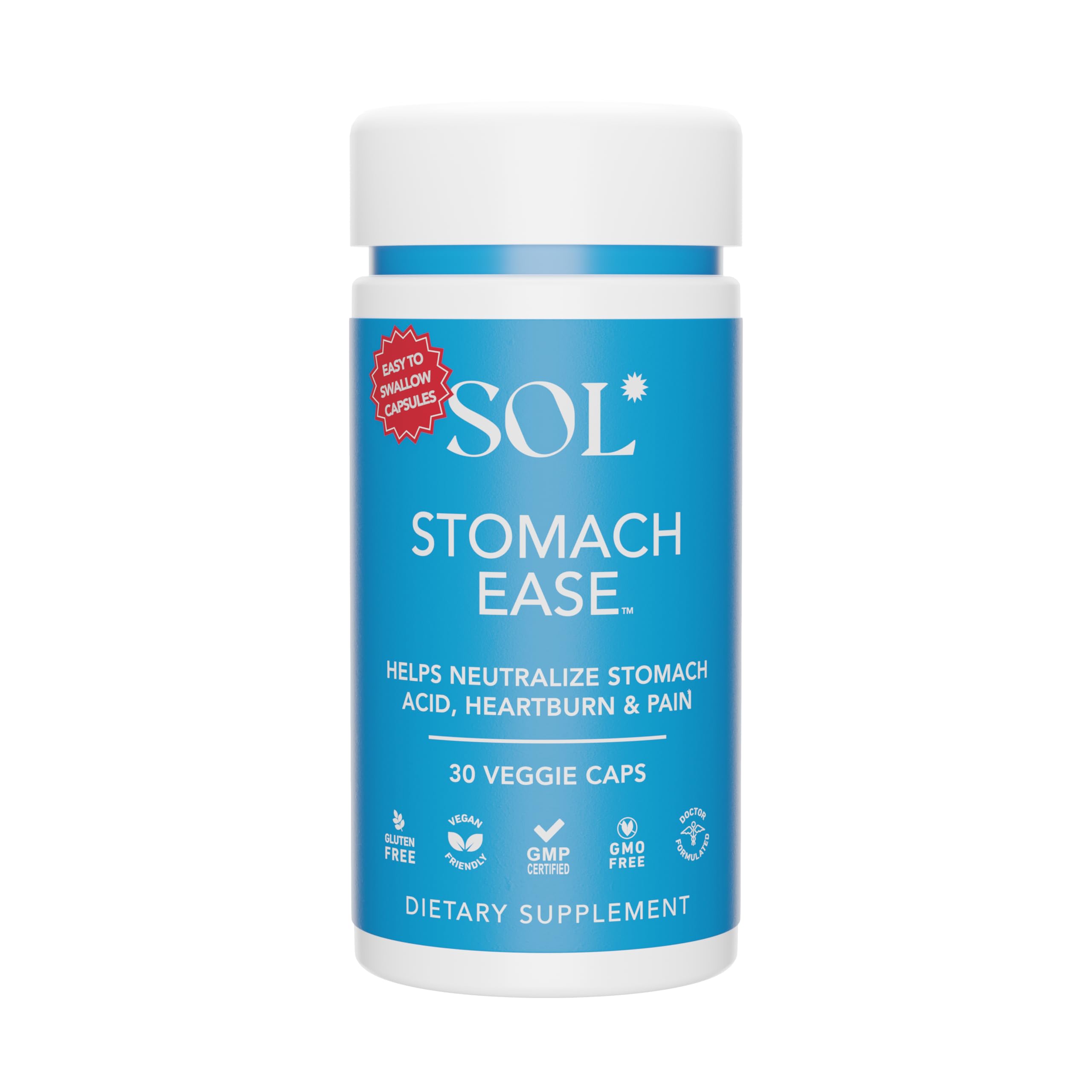 Amazon.com: Stomach Ease Supplement with Turmeric - Neutralizes Stomach ...