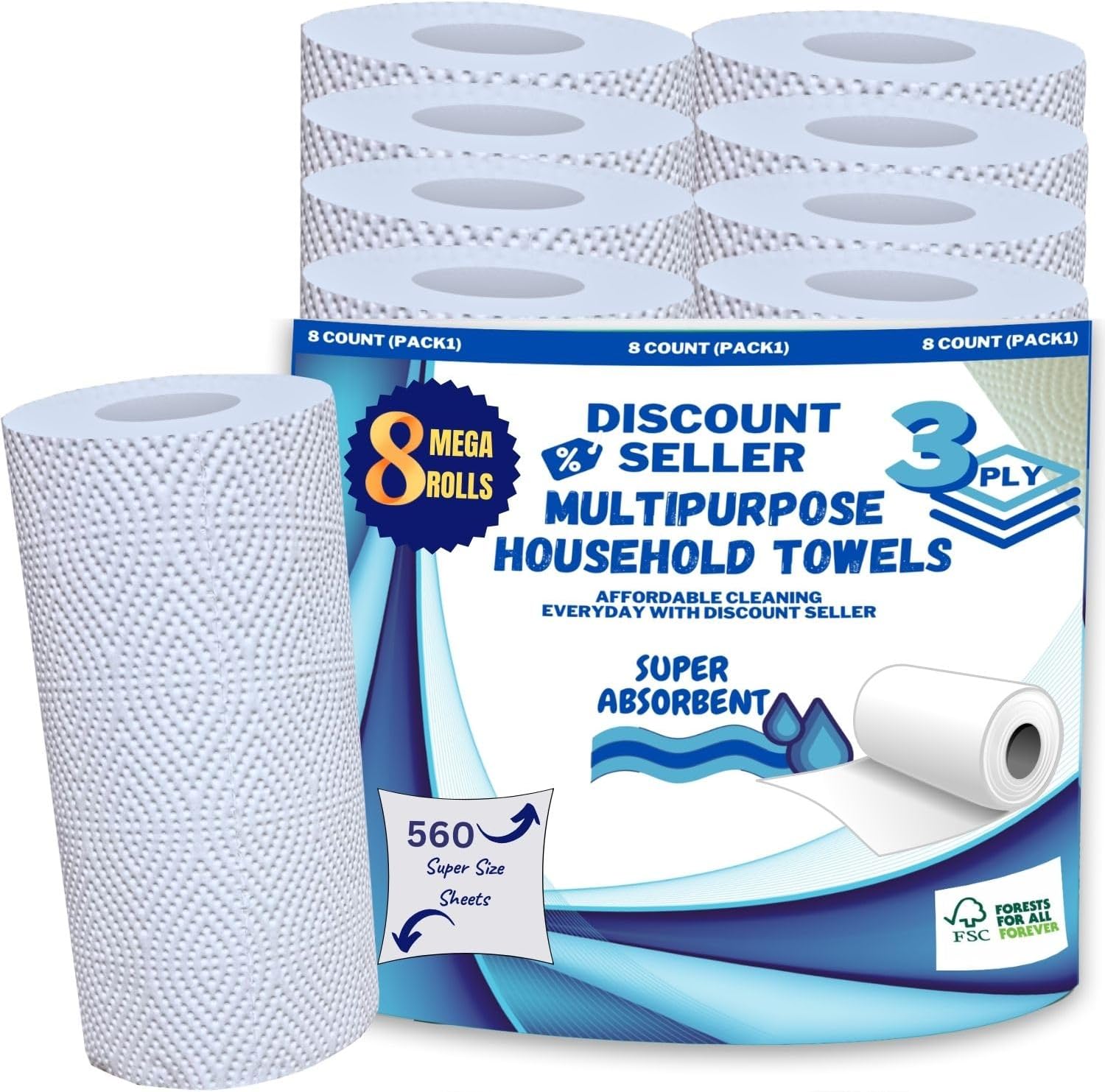 Plenty Double Kitchen Roll Ref 1105191 Pack 4 140521 : Amazon.co.uk ...