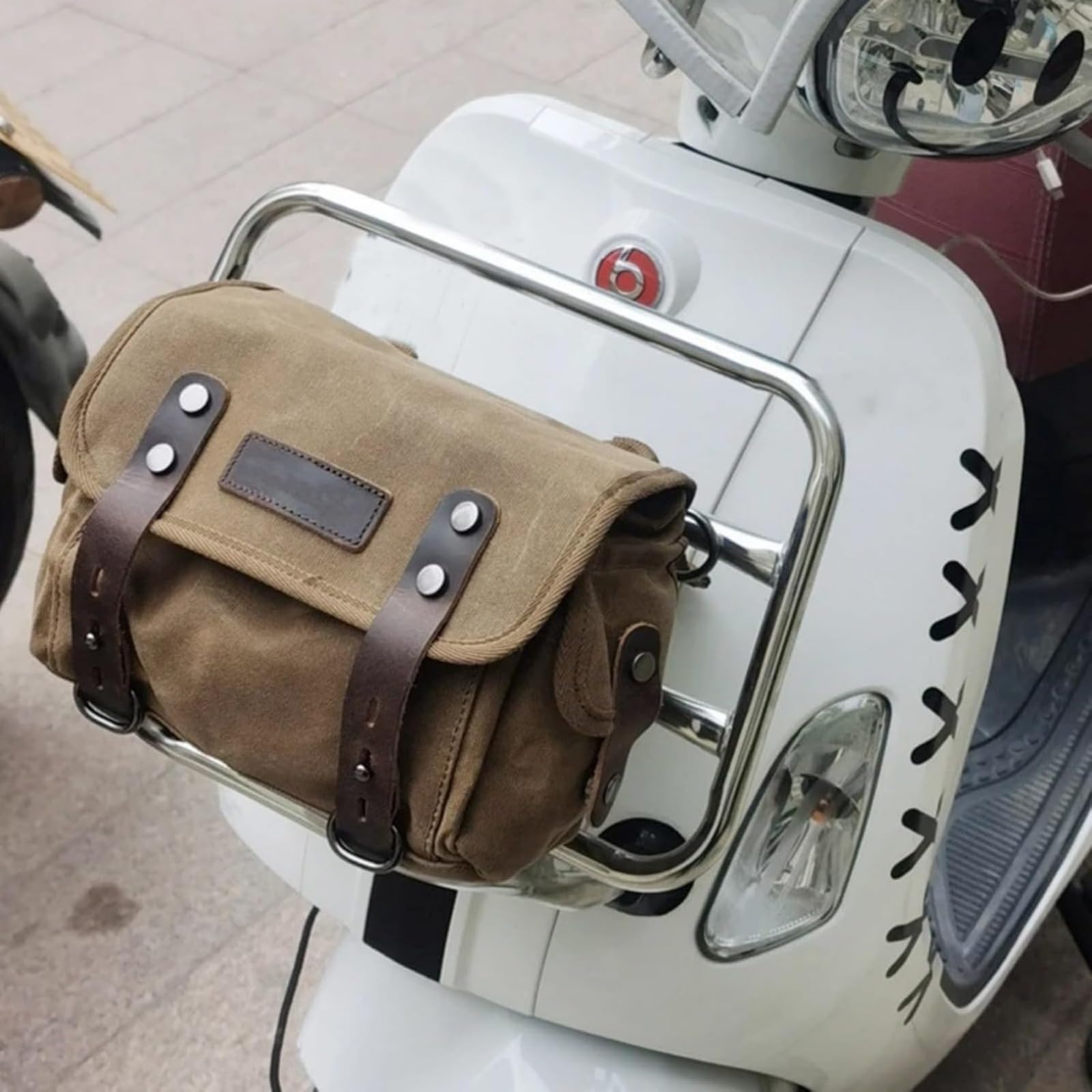 Amazon | Momglaモダンドバッグ バイクサイド オートバイ サイド 防水 通勤カバンメッセンジャー 小物収納 サドル サイドスクーター ツール 汎用 収納 (カーキ) | サイド ...