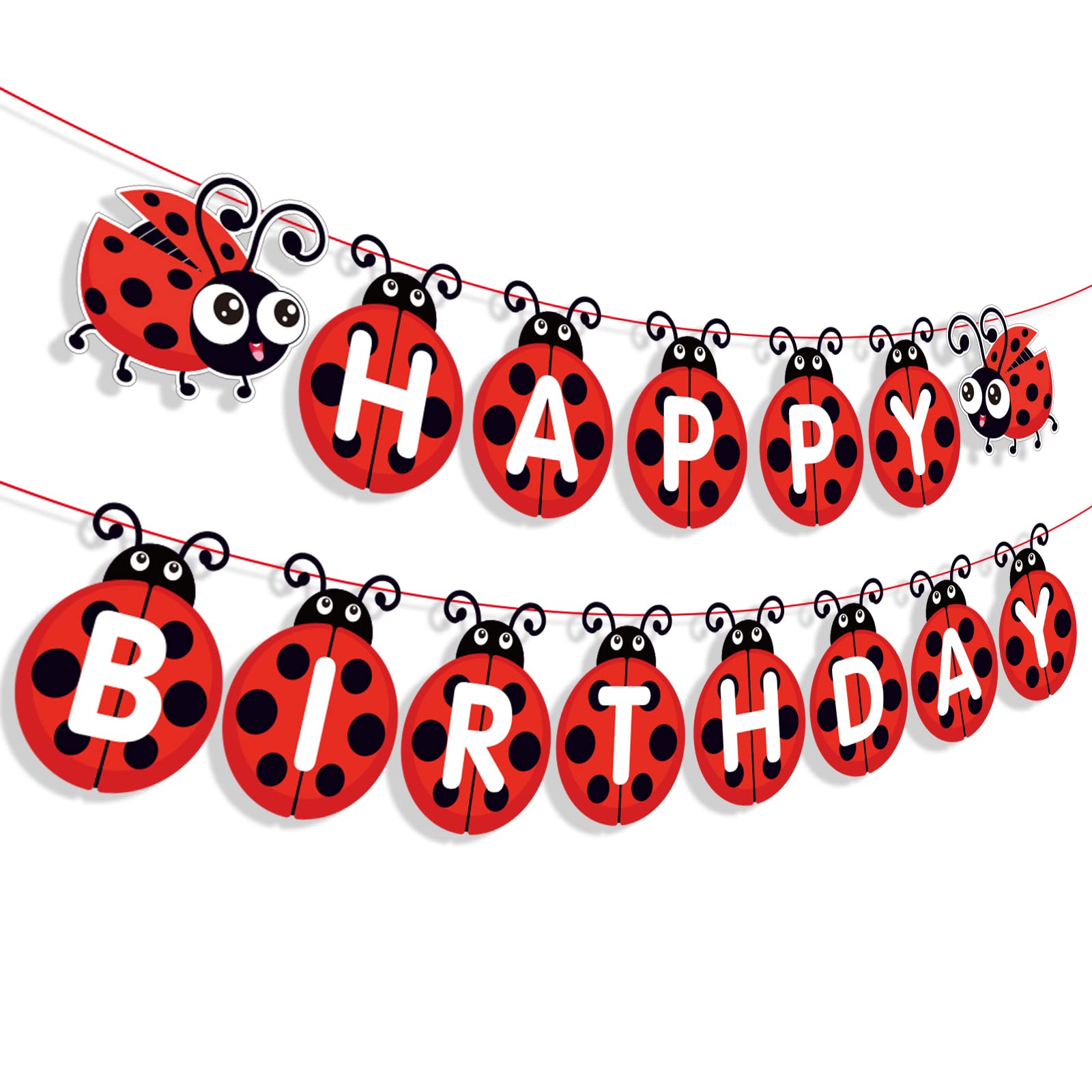 Buy Ladybug Birthday Party Supplies Ladybug Birthday Banner, Cute ...