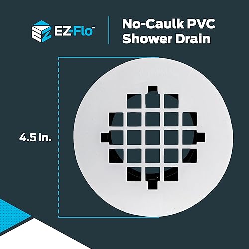 Snapklik.com : EZ-FLO 2 Inch Schedule 40 PVC DWV No-Caulk Shower Drain