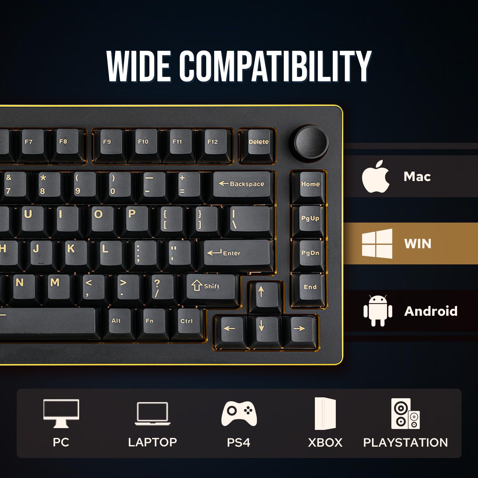 Snapklik.com : EPOMAKER Tide75 Upgraded QMK/VIA 75% Wireless Aluminum ...