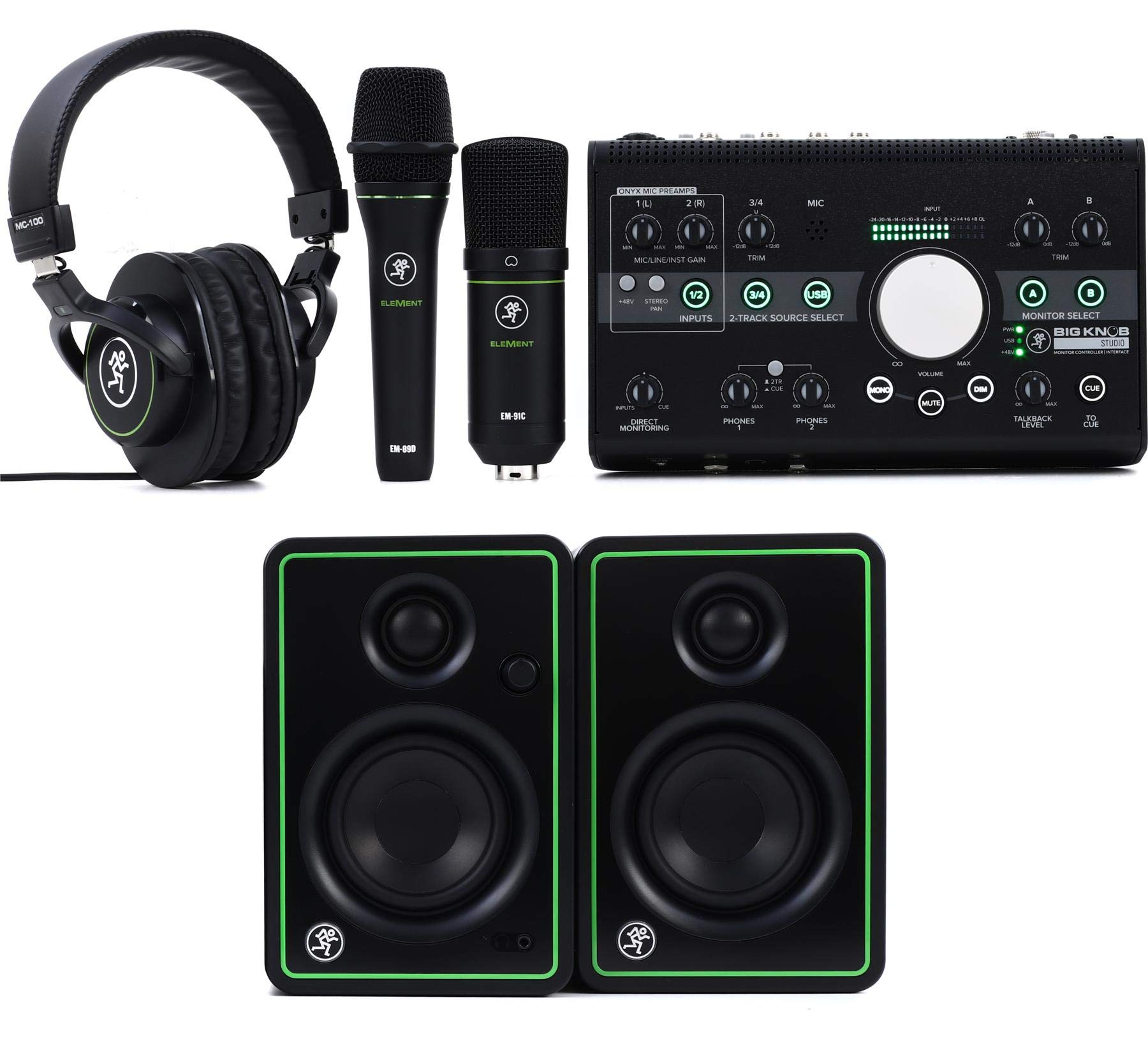 Amazon.com: Mackie Studio Bundle with Big Knob Studio, Monitors, and ...