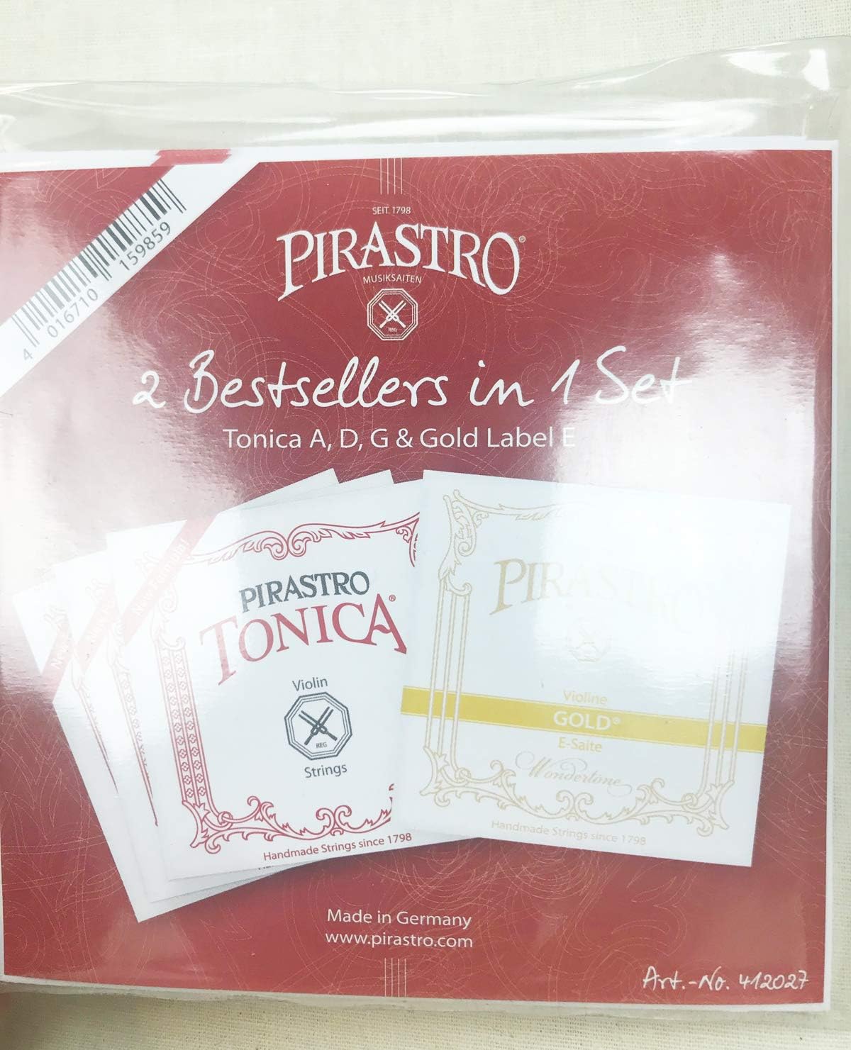 Amazon.com: Viotti Violin Strings 4/4 Full Set | Medium Tension ...