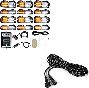 Amazon.com: LINKITOM 12pcs Ultra Slim LED Emergency Beacon Strobe ...
