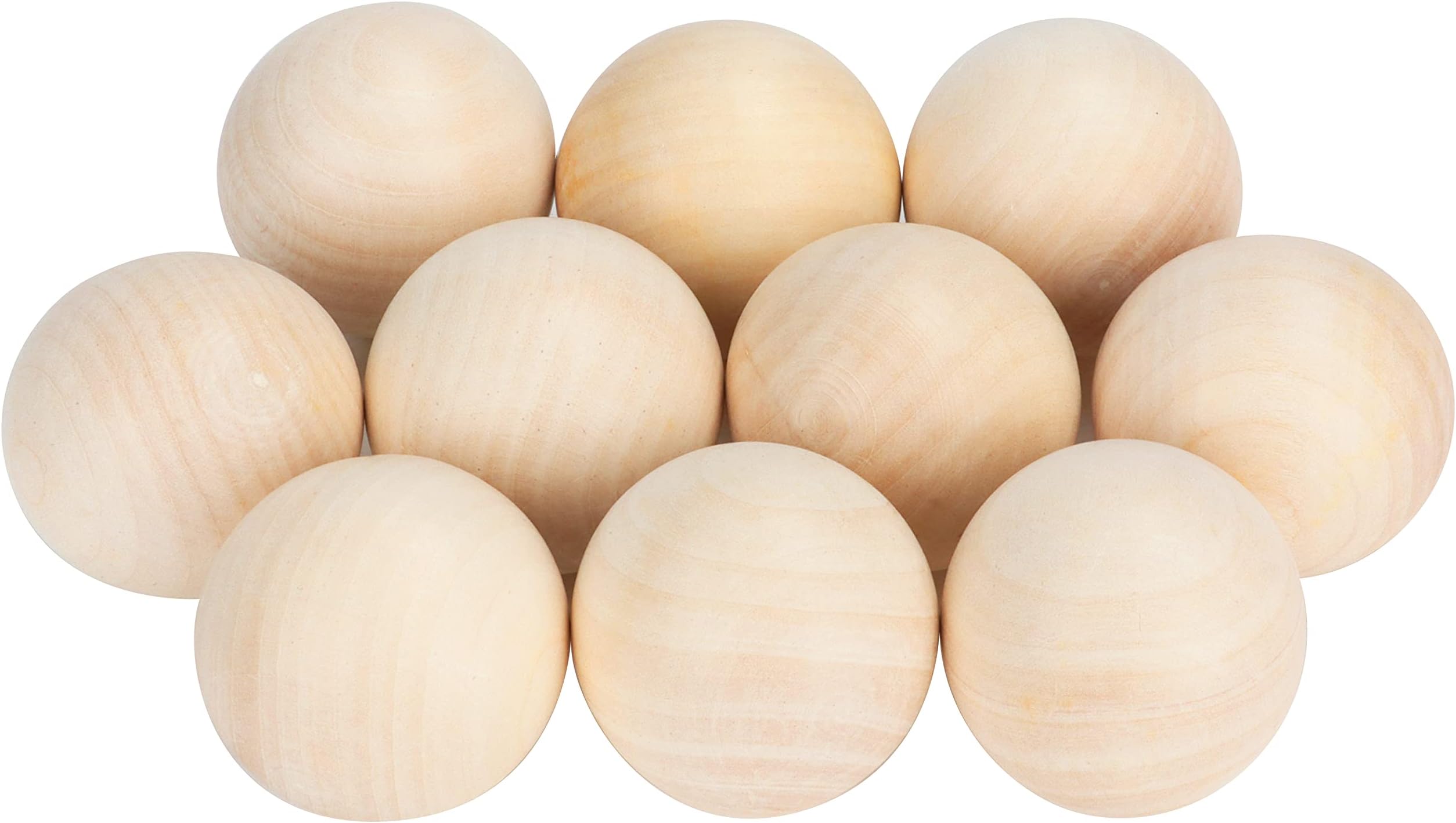 Rayher Set of 2 Wooden Balls for Crafts and Model Making, Solid Wood ...