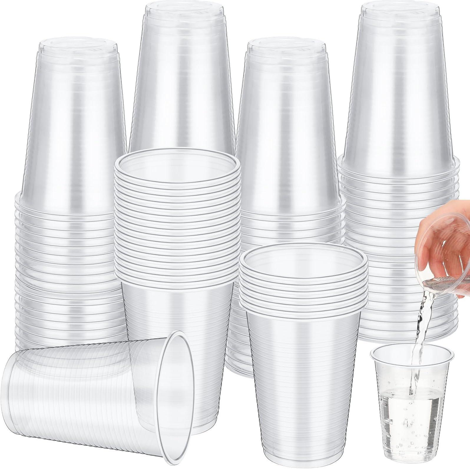 Amazon.com: Uiifan 2000 Pcs 7 oz Clear Plastic Cups Bulk Disposable ...