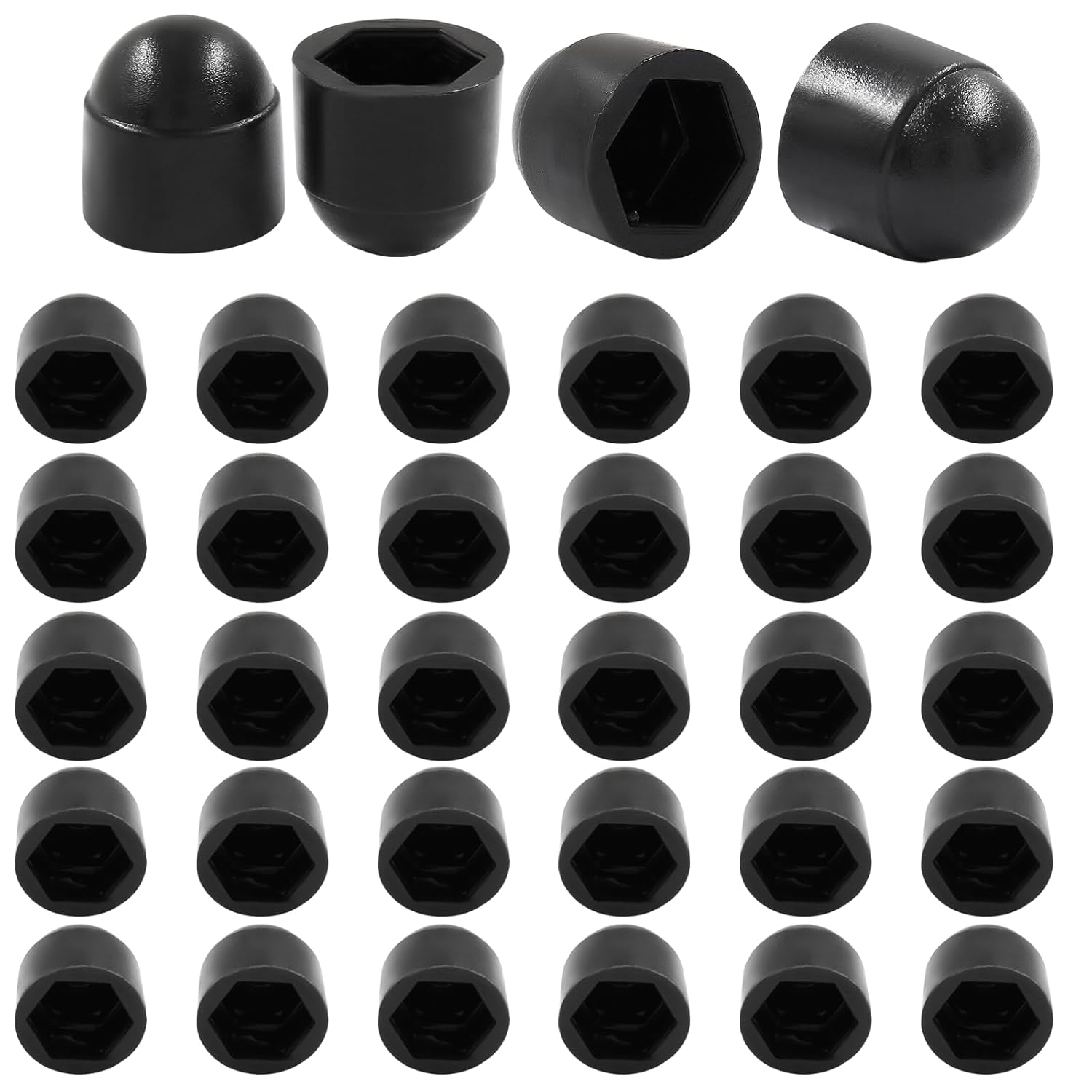 Amazon.com: Hordion 30 Pcs Black Bolt Covers Screw Caps Hex Cap Plastic ...