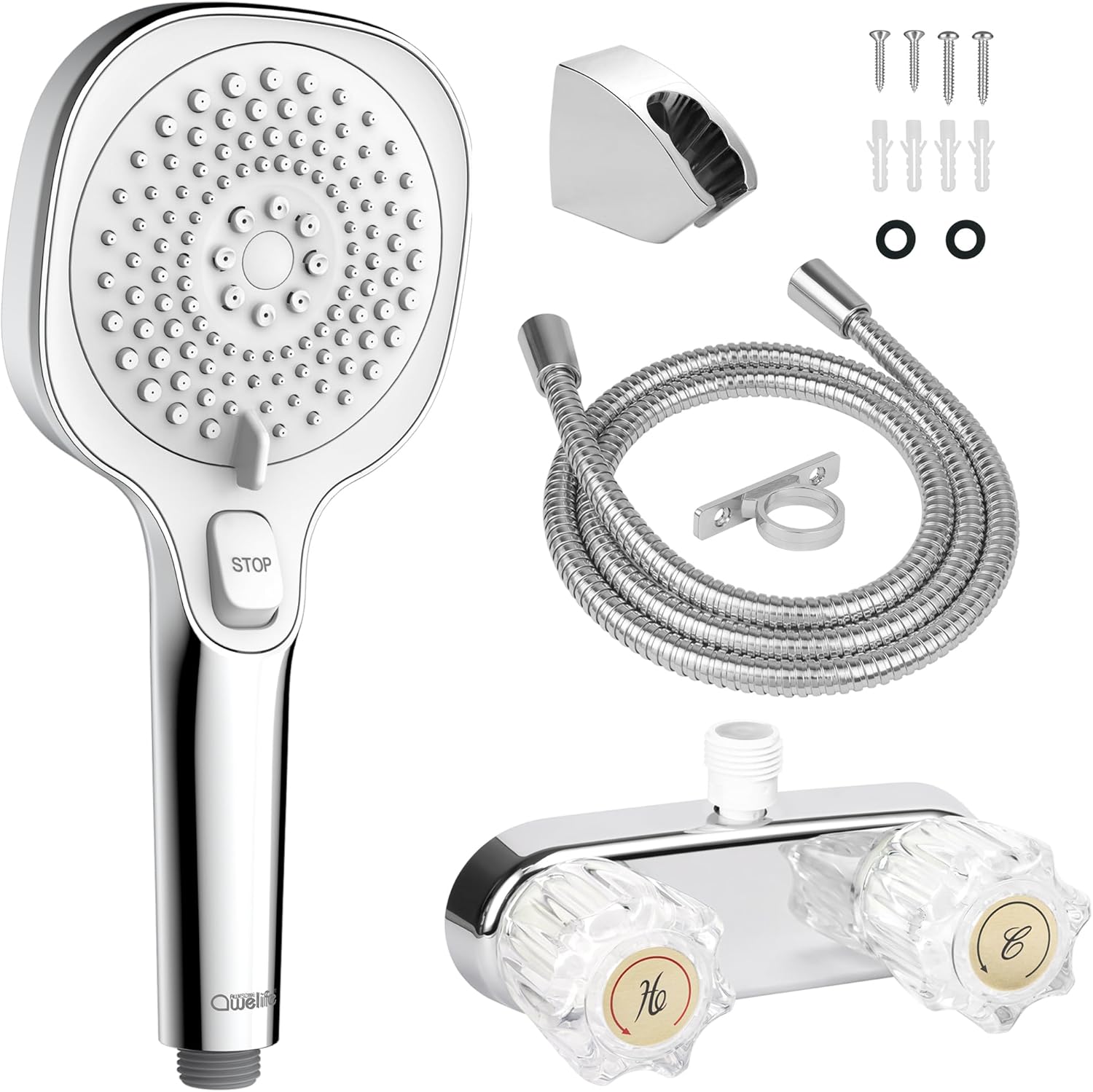 Amazon.com: RV Shower Head Replacement Kit with 3-Spray Camper Water ...
