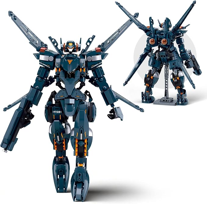Amazon.com: HIGH GODO Attacker Mech Robot Transforming Building Blocks ...