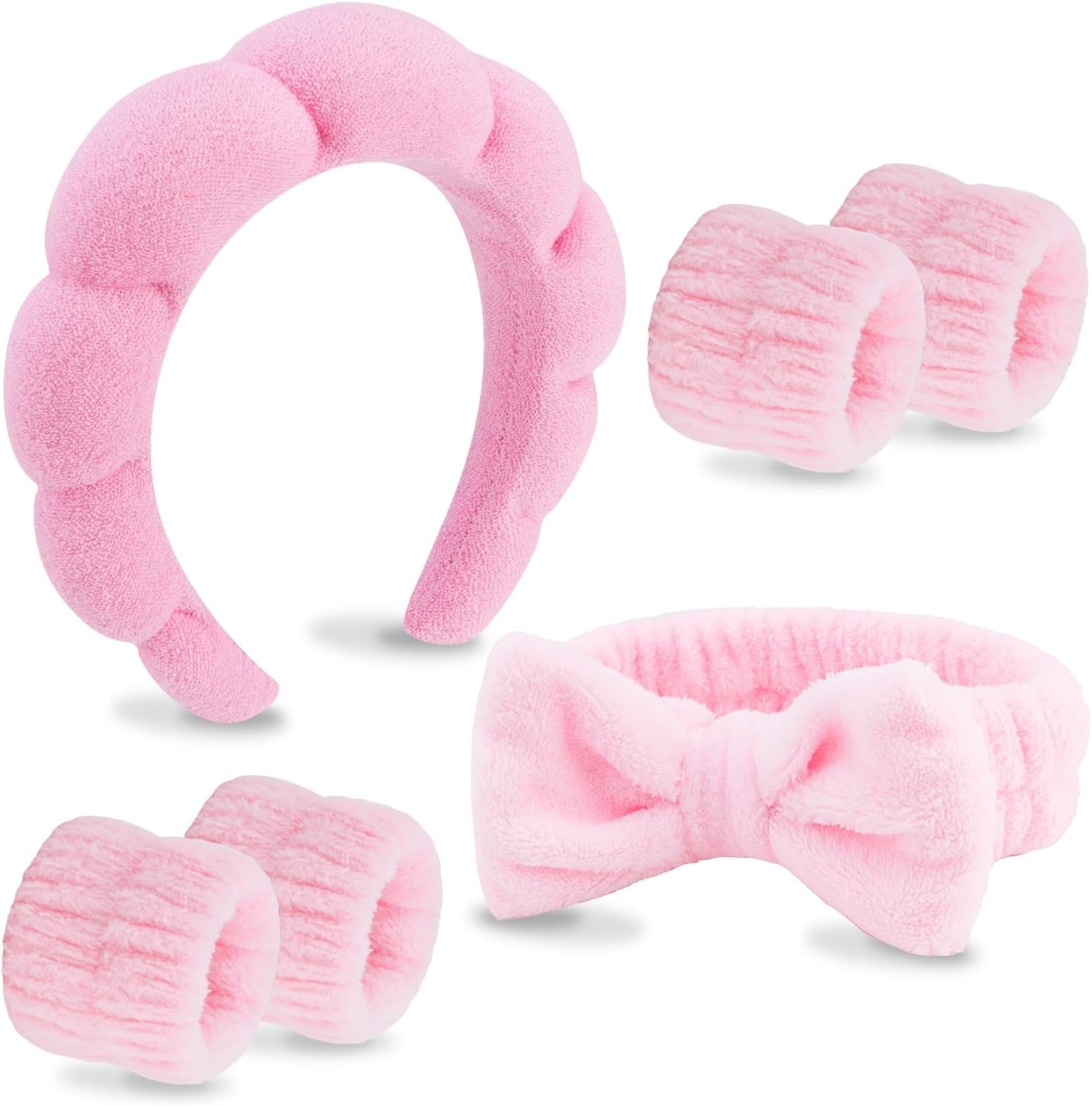 Amazon.com : VELSCRUN 6 Pack Spa Headband, Makeup Headband, Face Wash ...