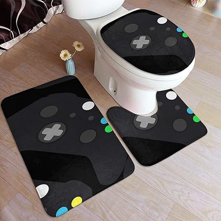 Amazon.com: Ambesonne Video Games Bath Mat, Monochrome Sketch Style ...