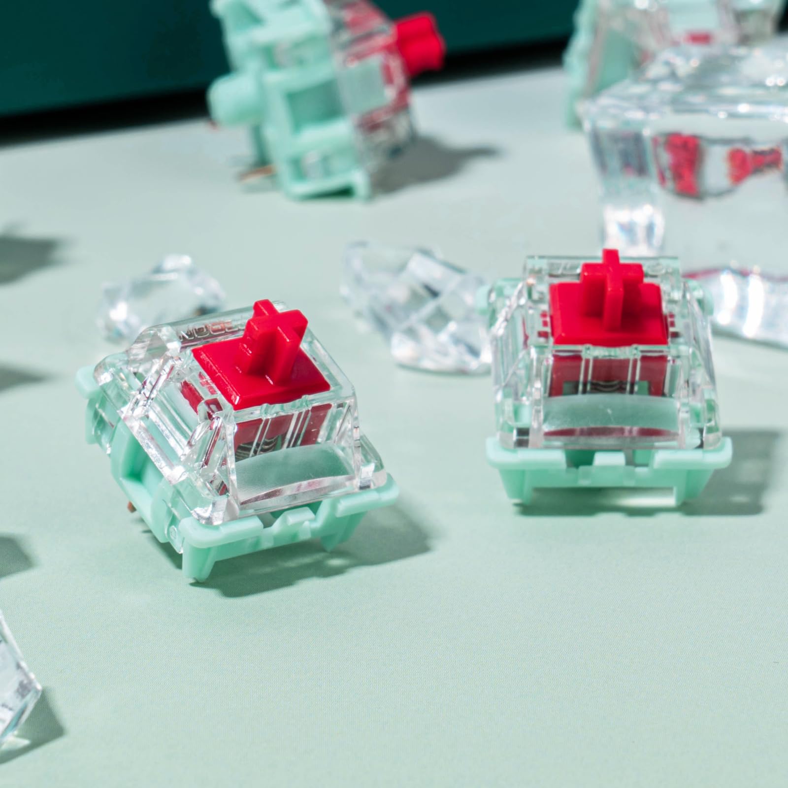 Snapklik.com : GUYEKS Gateron Jade Series Pre-Lubed Linear Red Keyboard ...