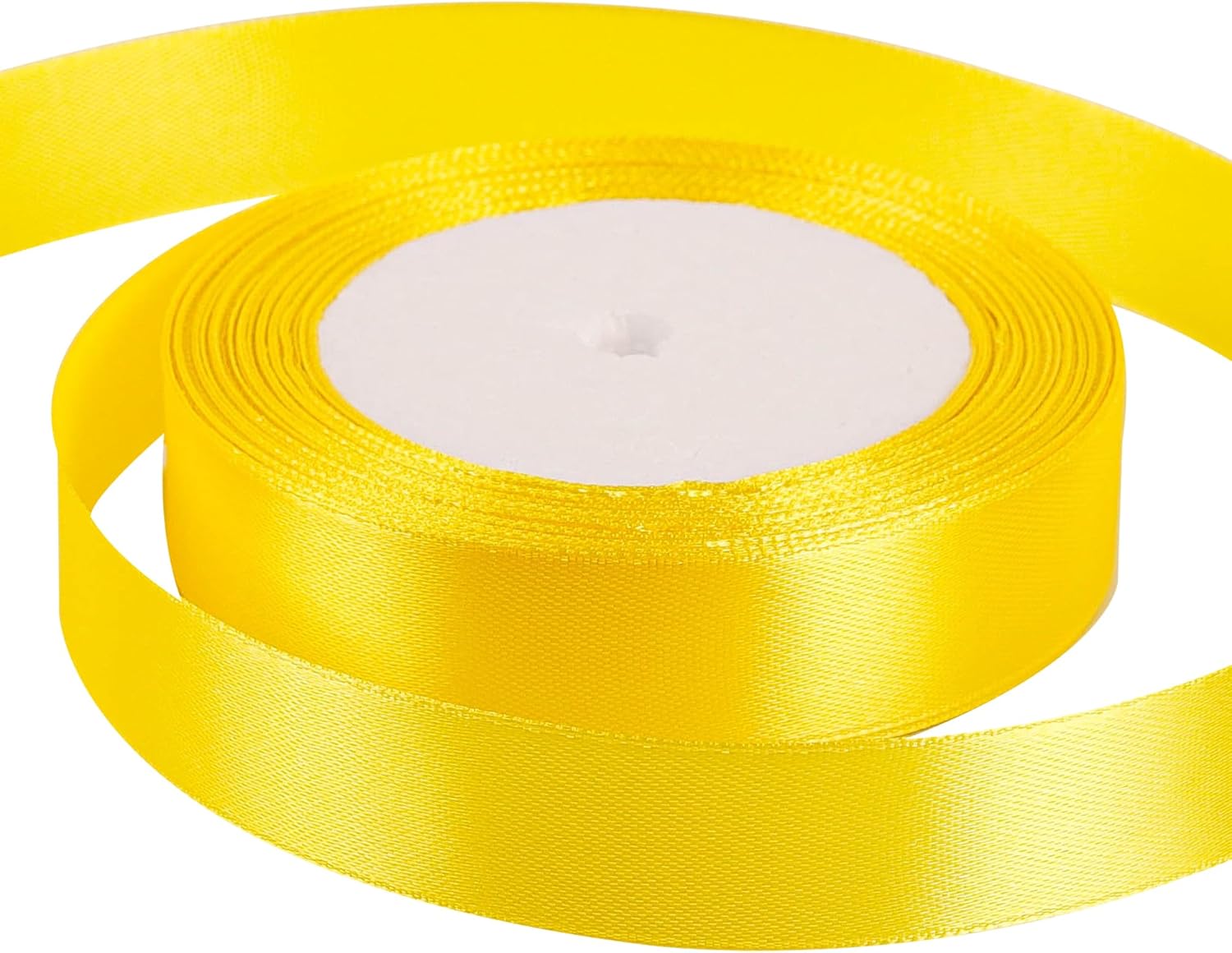 20mm Yellow Ribbon for Gift Wrapping 22M,Yellow Satin Ribbons Fabric ...