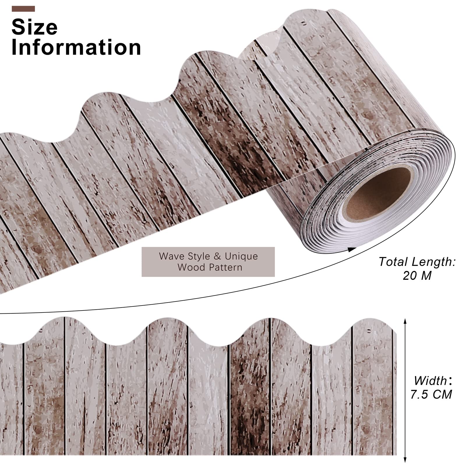 Snapklik.com : Durony 65.6 Feet Wood Bulletin Board Trim Scalloped ...