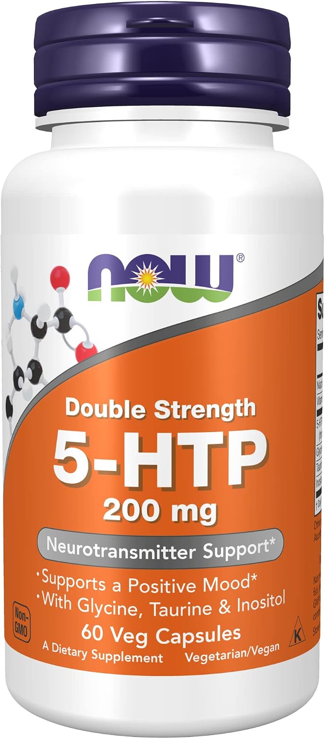 Amazon.com: NOW Supplements, 5-HTP (5-hydroxytryptophan) 200 mg, Double ...