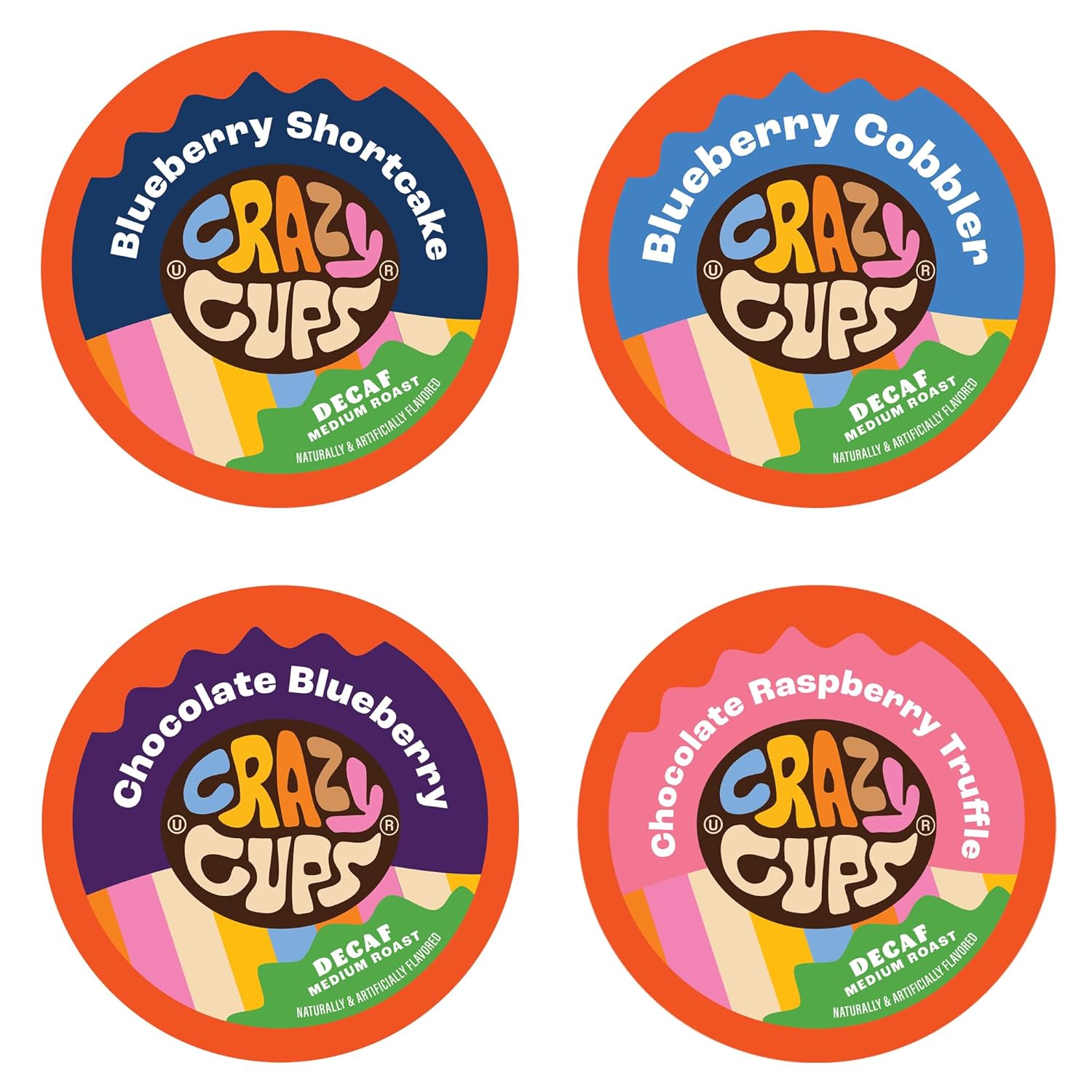 Amazon.com: Crazy Cups Decaf Blueberry Coffee Pods Variety Pack, Decaf ...