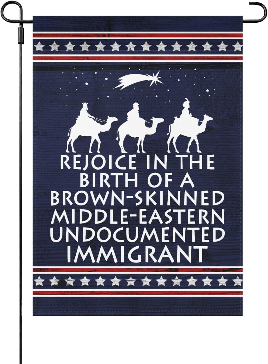 Amazon.com : Rejoice In The Birth Of A Brown Skinned Yard Flags One ...