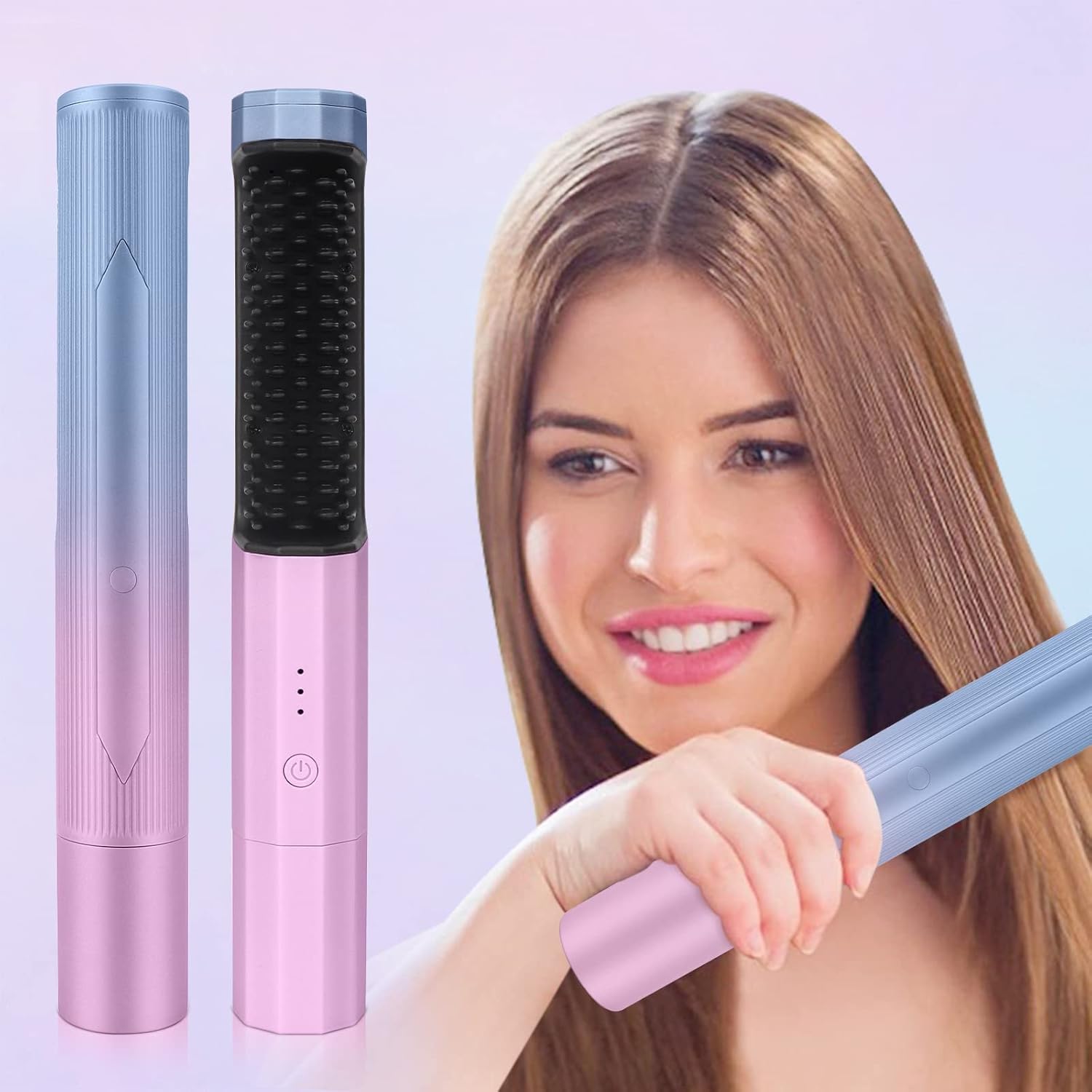 Portable Hair Straighteners & Curler,Professional Hot Comb 160℃-200 ...