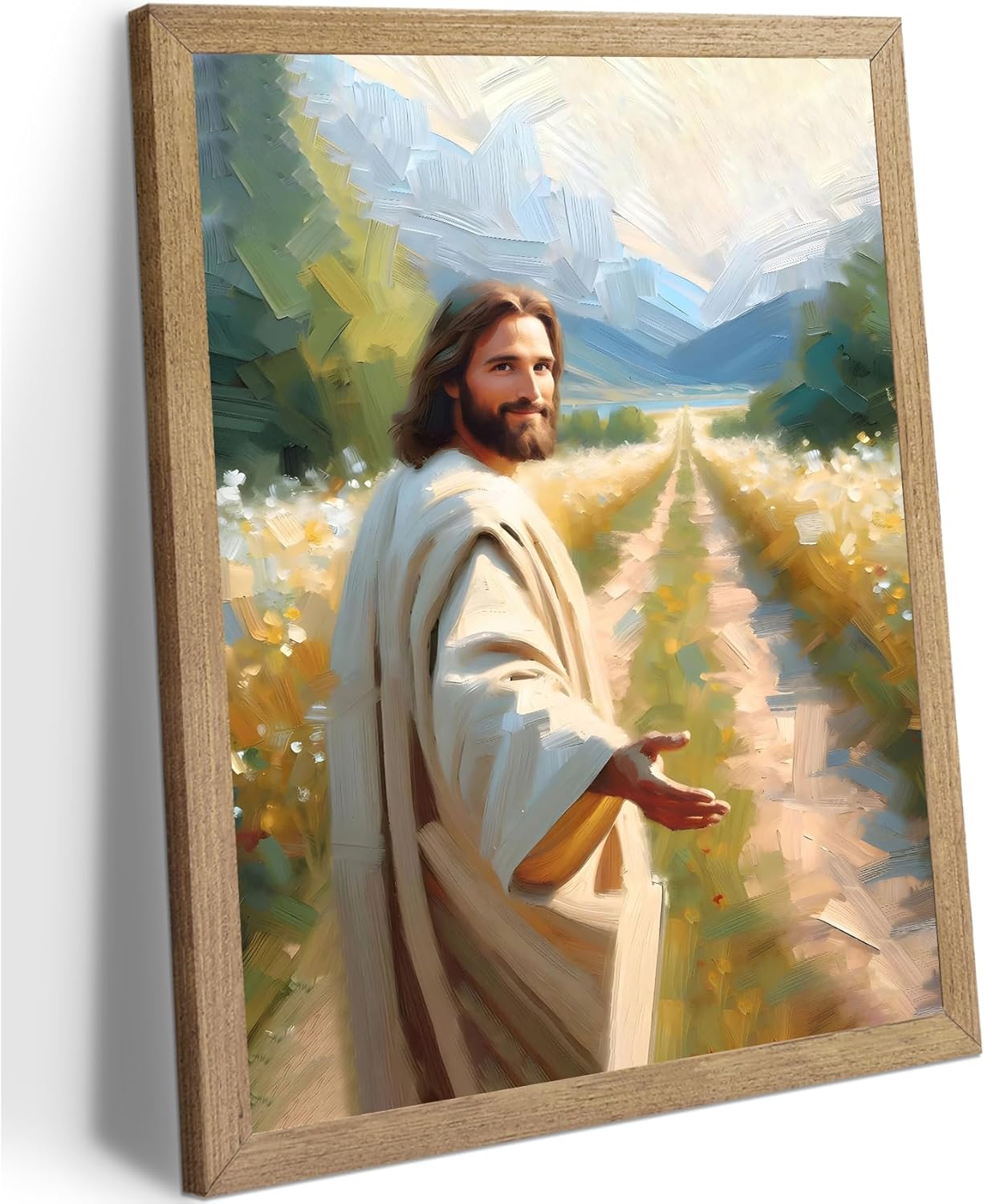 Amazon.com: Framed Jesus Christ Wall Art Modern inspiring spiritual ...
