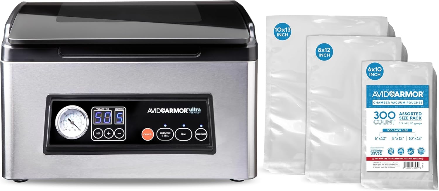 Amazon.com: Avid Armor Ultra Series USV32 Chamber Vacuum Sealer Bundle ...