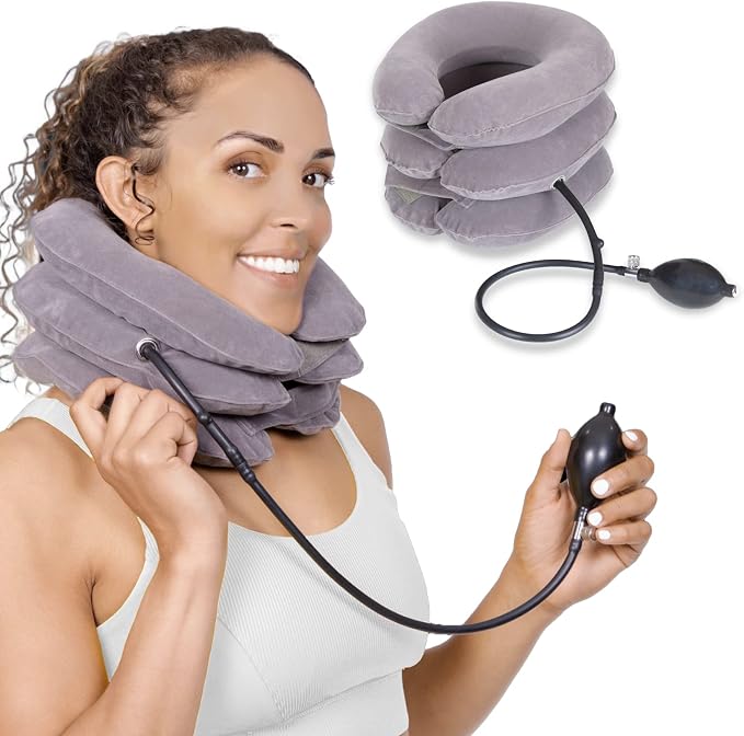 Amazon.com: BraceAbility Inflatable Neck Traction Device - Soft ...