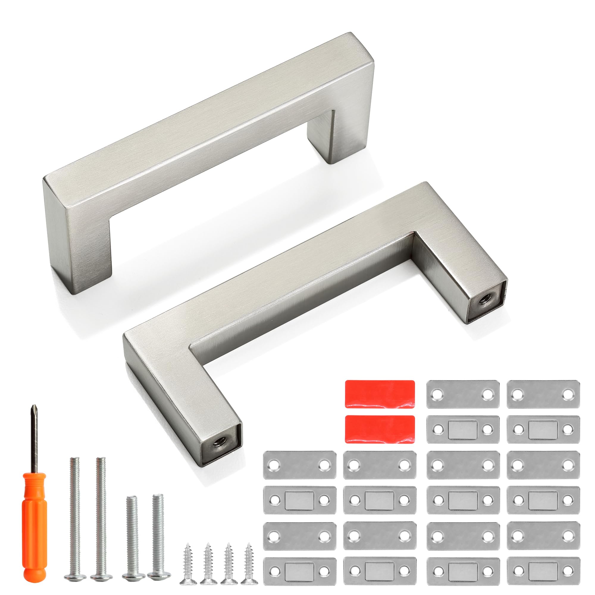 Snapklik.com : Redunest Cabinet Pulls Brushed Nickel Cabinet Handles 10 ...