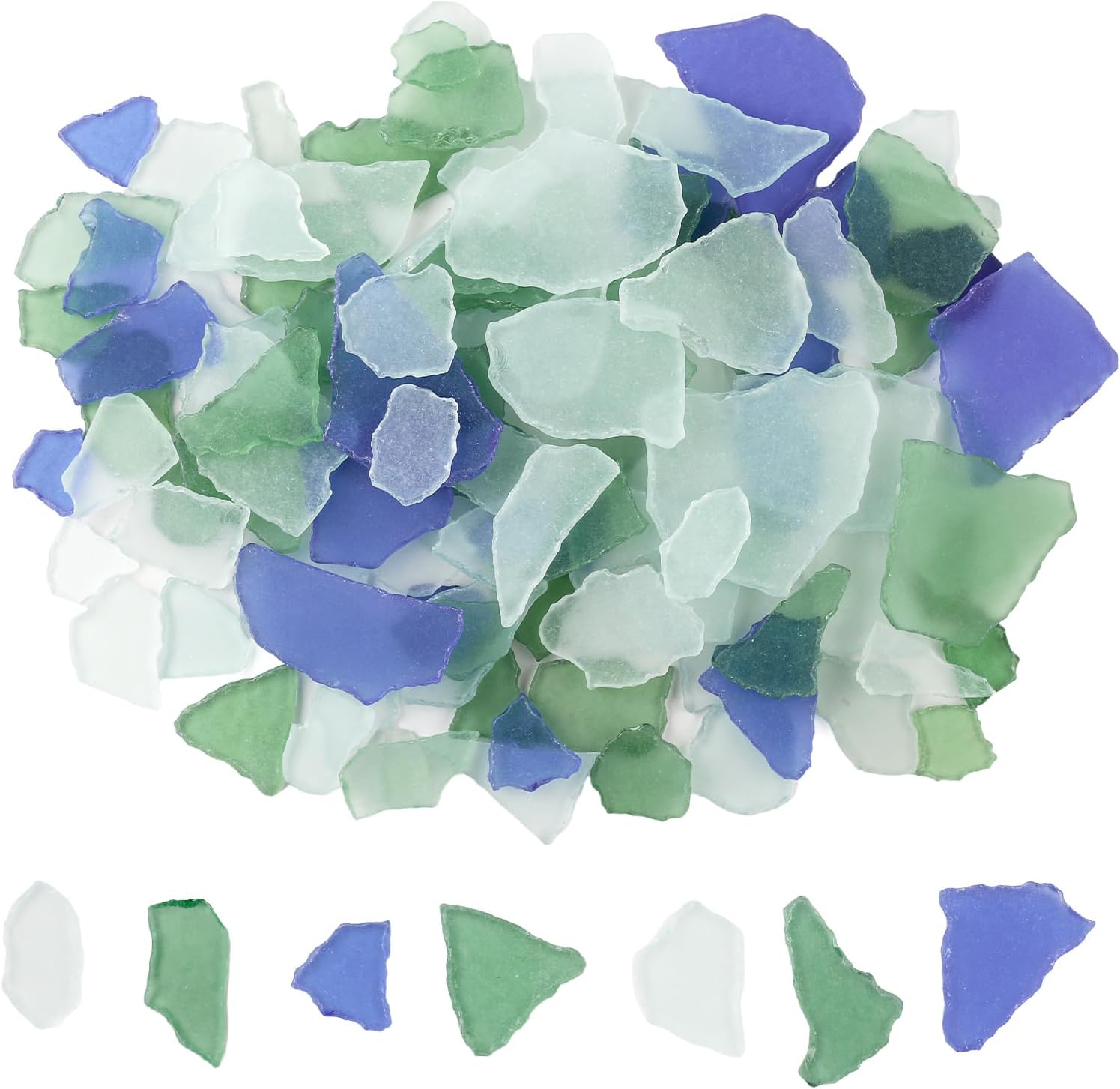 Youway Style Sea Glass for Crafts,1000g Beach Broken Glass Pieces for ...