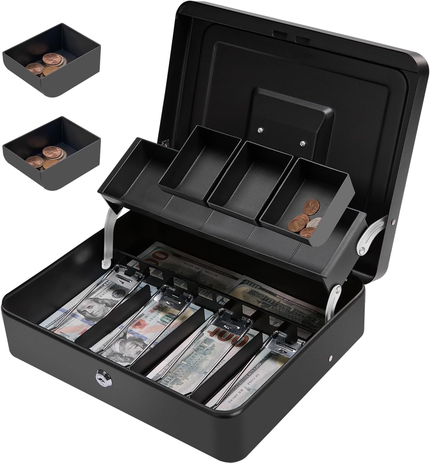 Amazon.com: SentrySafe Cash Box, Deluxe Locking Cash Box With Money ...