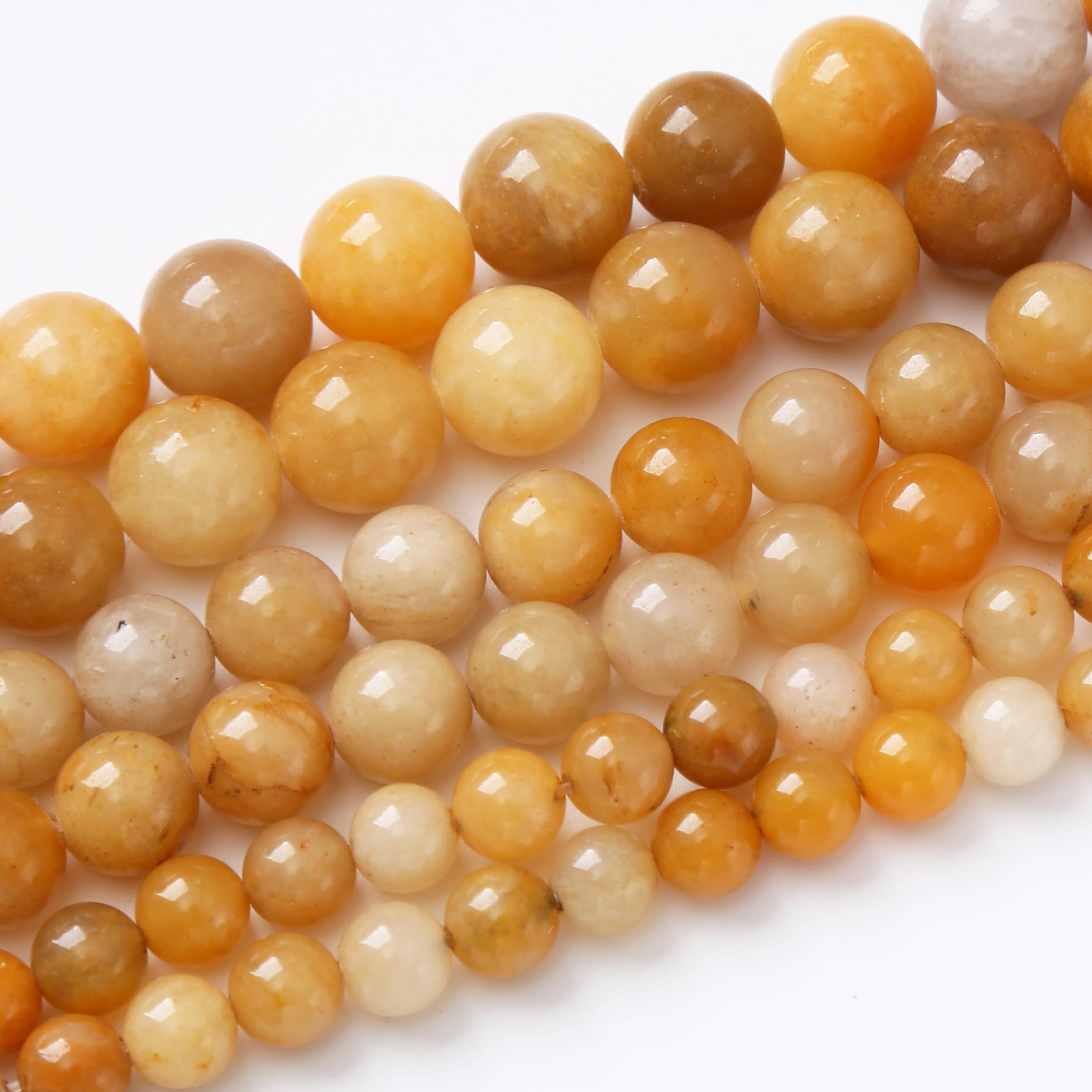 Amazon.com: Round Loose Beads Natural Gem Beads Crystal Energy Stone ...