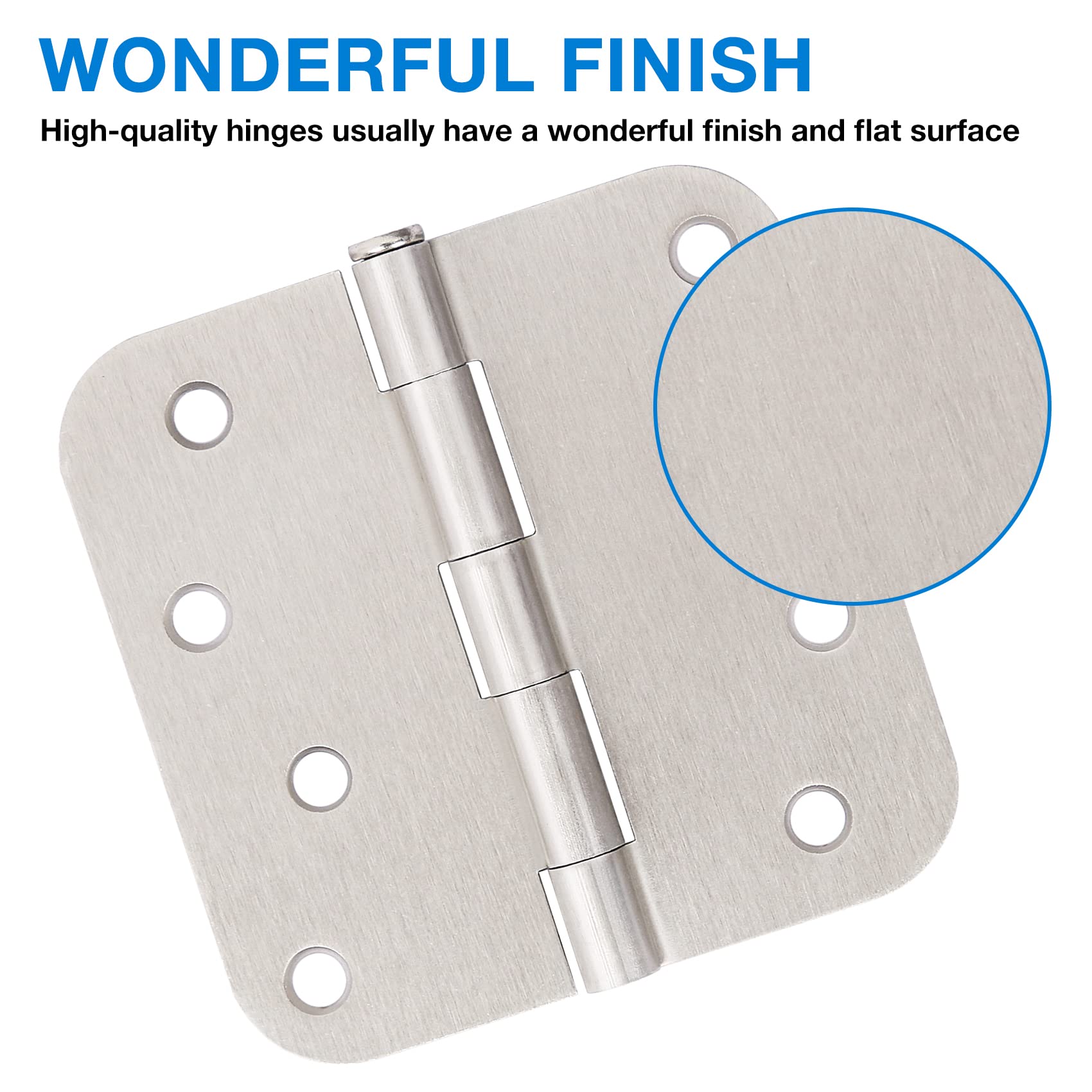 Snapklik.com : 12 Pack Nickel Door Hinges Brushed Nickel 4 Inch ...