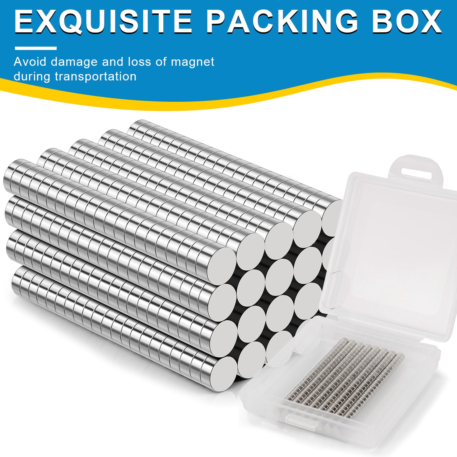 Snapklik.com : Small Magnets, 1000 Pack Refrigerator Magnets 3x2mm Rare ...