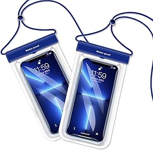 Amazon.com: Mokoze Universal Waterproof Phone Pouch, Waterproof Bag for Beach - 2 Pack with ...