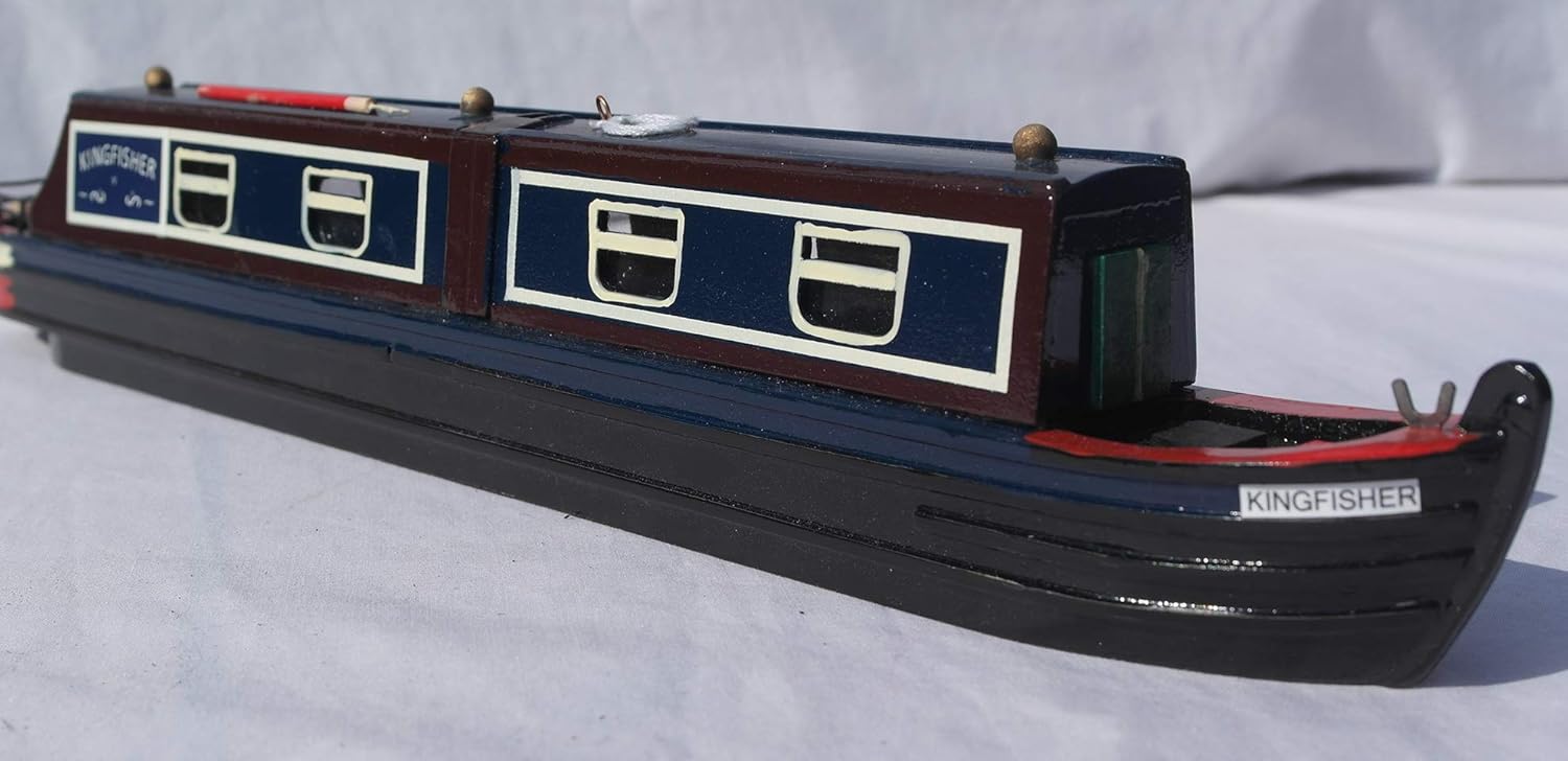 Wooden Kingfisher Model Canal narrowboat Barge – TopToy
