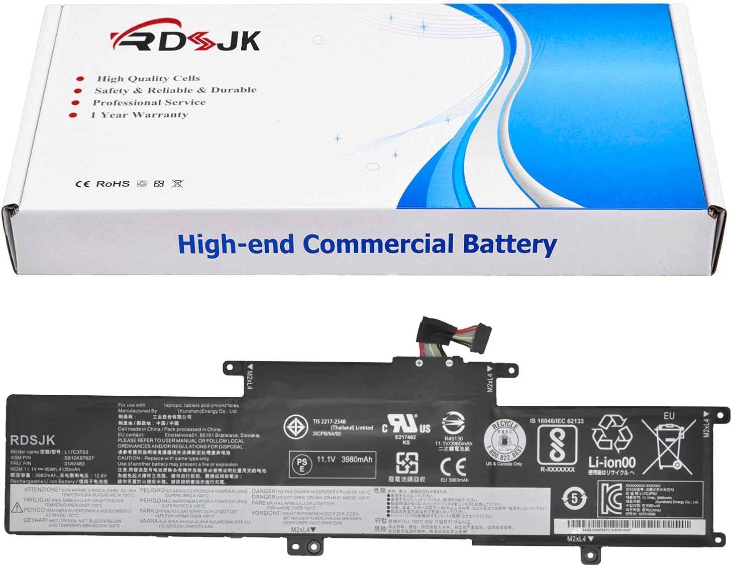 Amazon.com: L17C3P53 L17L3P53 Laptop Battery for Lenovo ThinkPad L380 ...