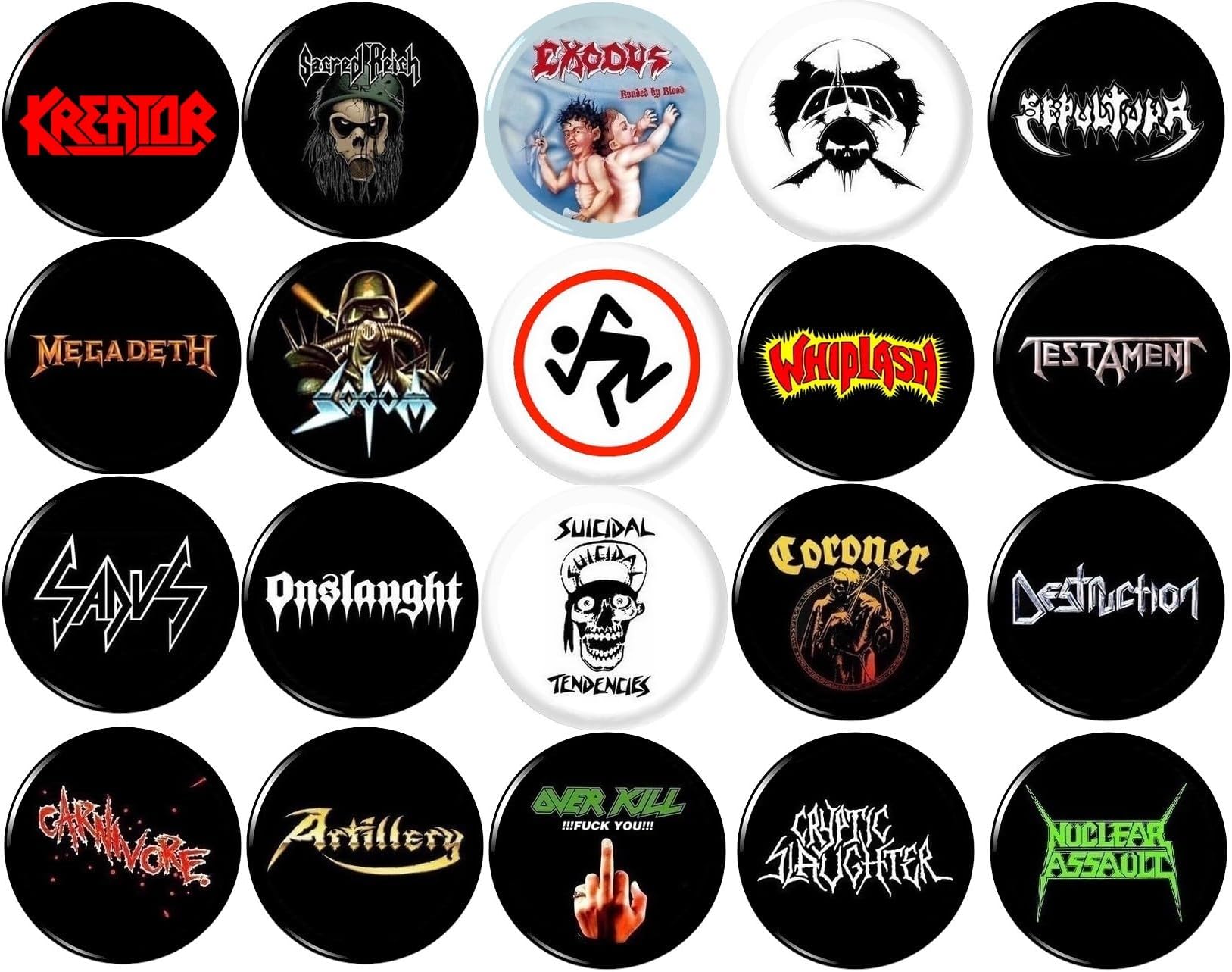 Amazon.com: Heavy Metal 20 NEW 1" inch (25mm) button pin badge ...