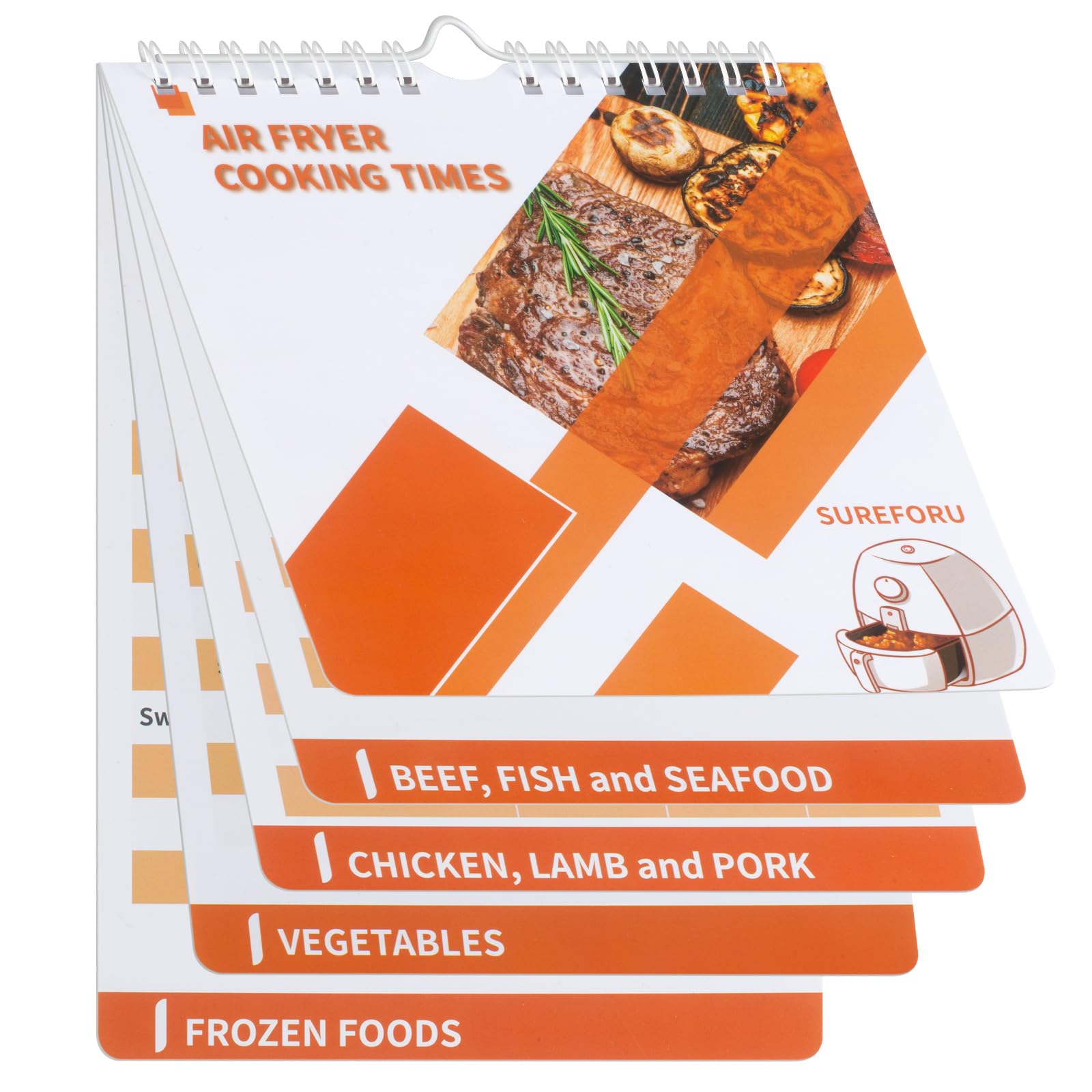 Buy Air Fryer Cooking Times Chart in Large Font, Easy to Read and Find ...